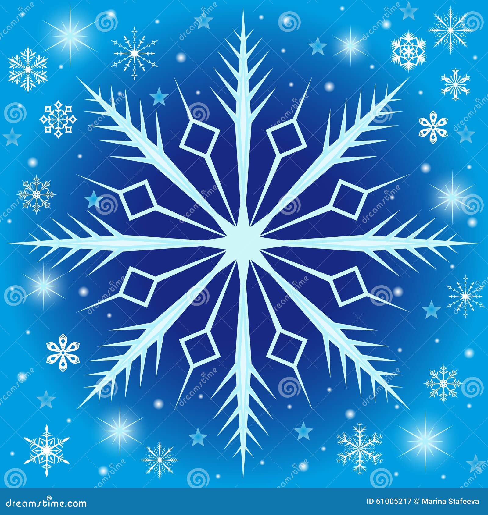 Snowflake illustration de vecteur. Illustration du snowflake - 61005217