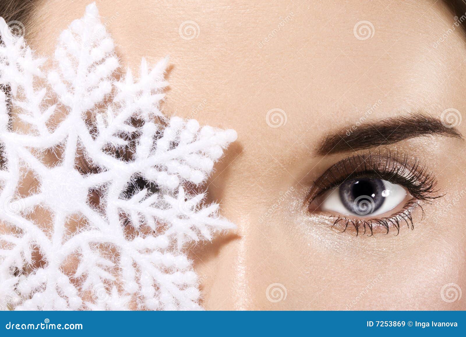 Snowflake stock image. Image of weather, female, xmas - 7253869