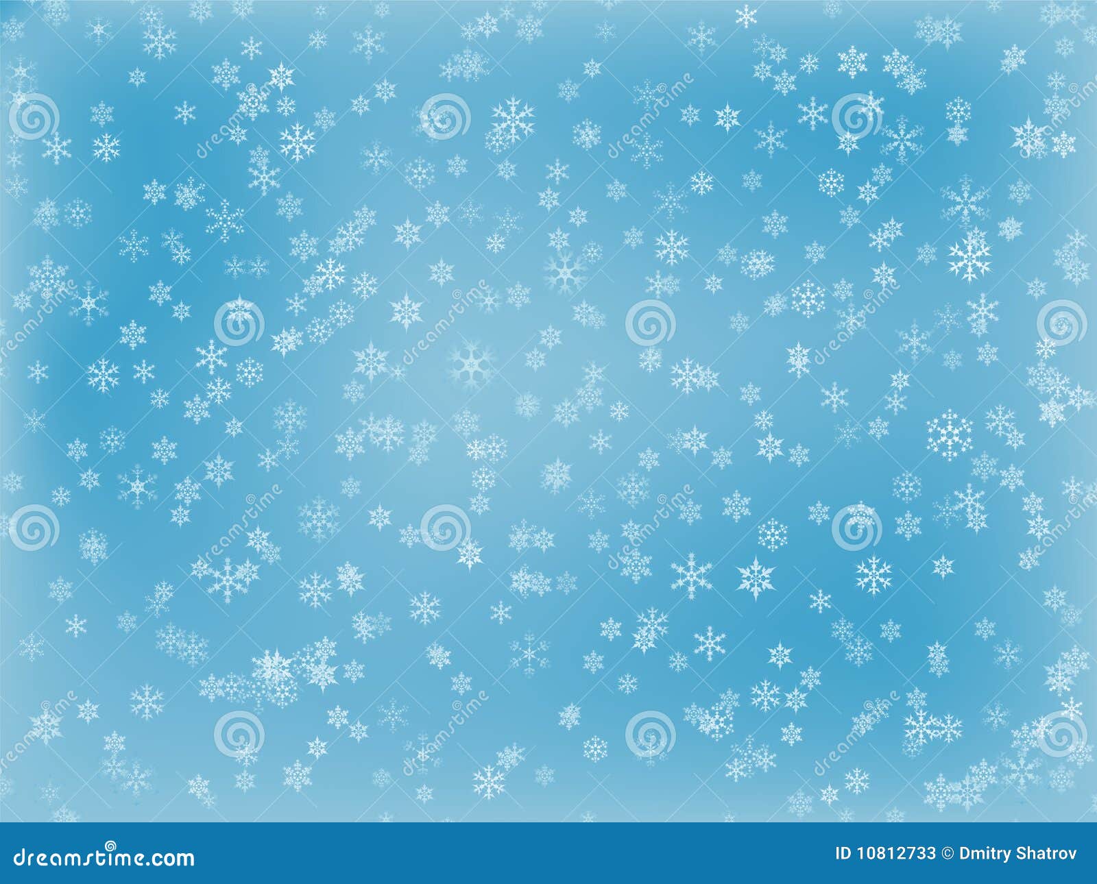 Snowflake Background With Transparent Snowflakes On Blue Background ...