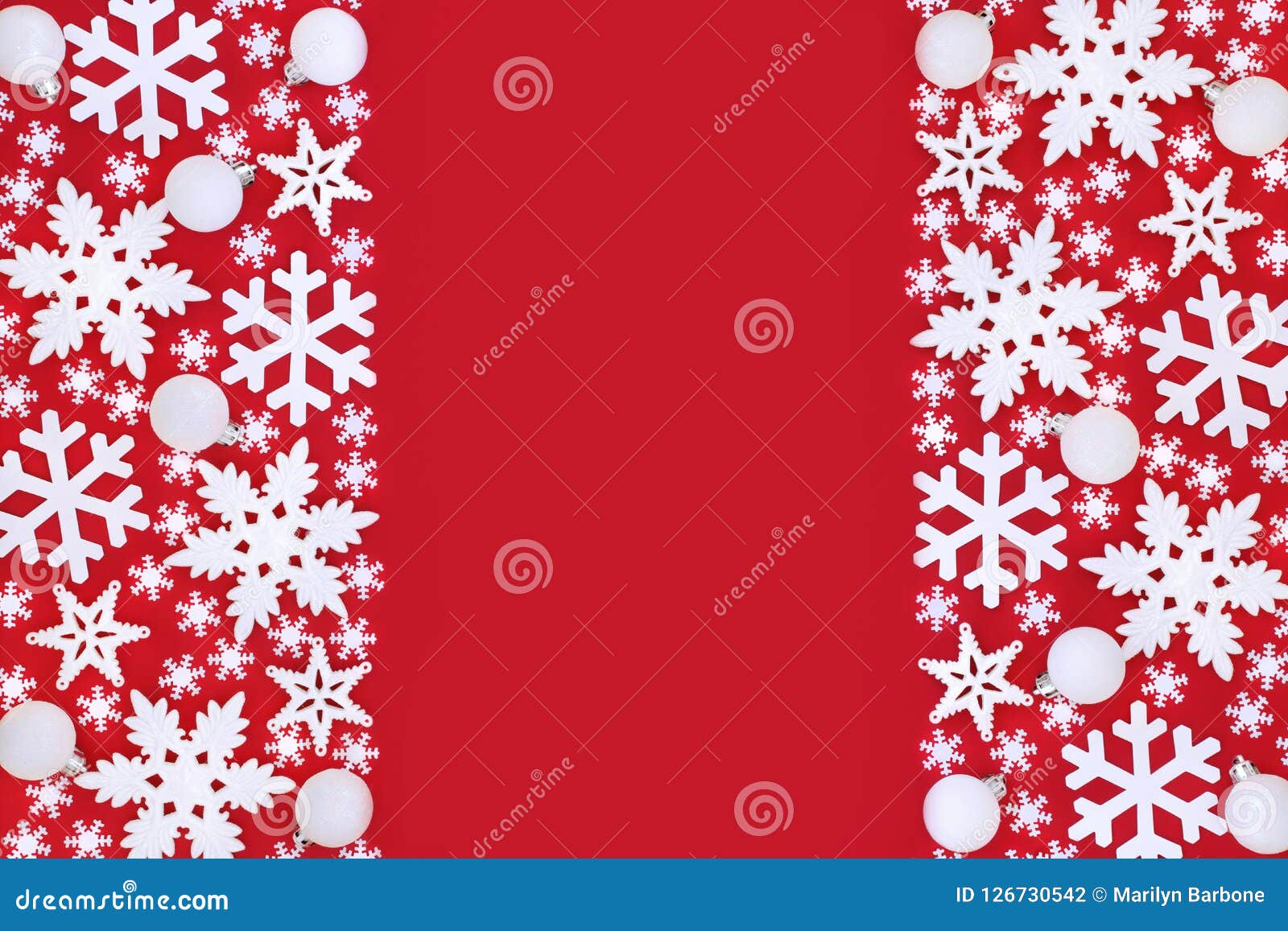 Snowflake Background Border Stock Photo - Image of merry, december ...
