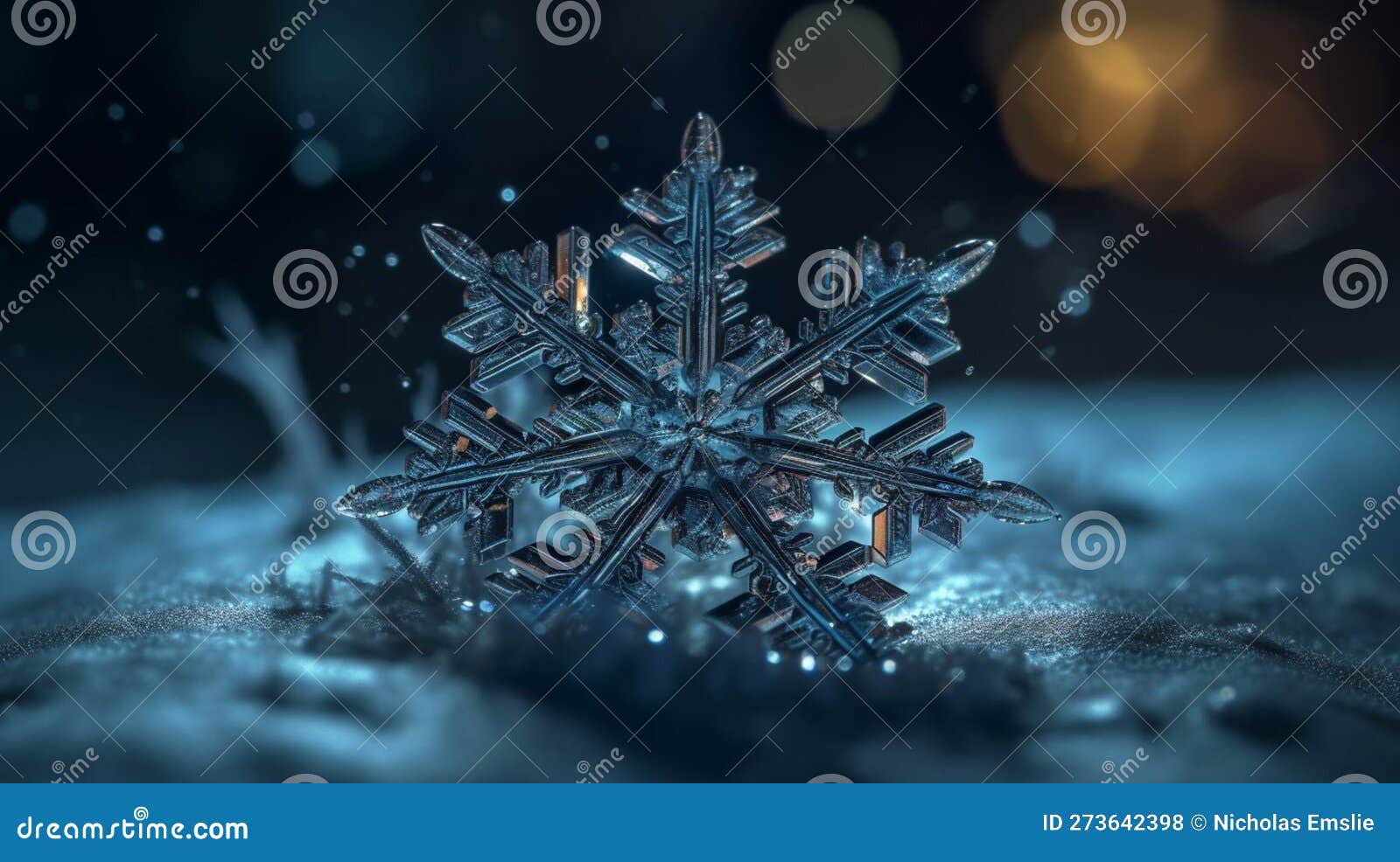 Snowflake Close Up Background for Graphic Design or PowerPoint ...