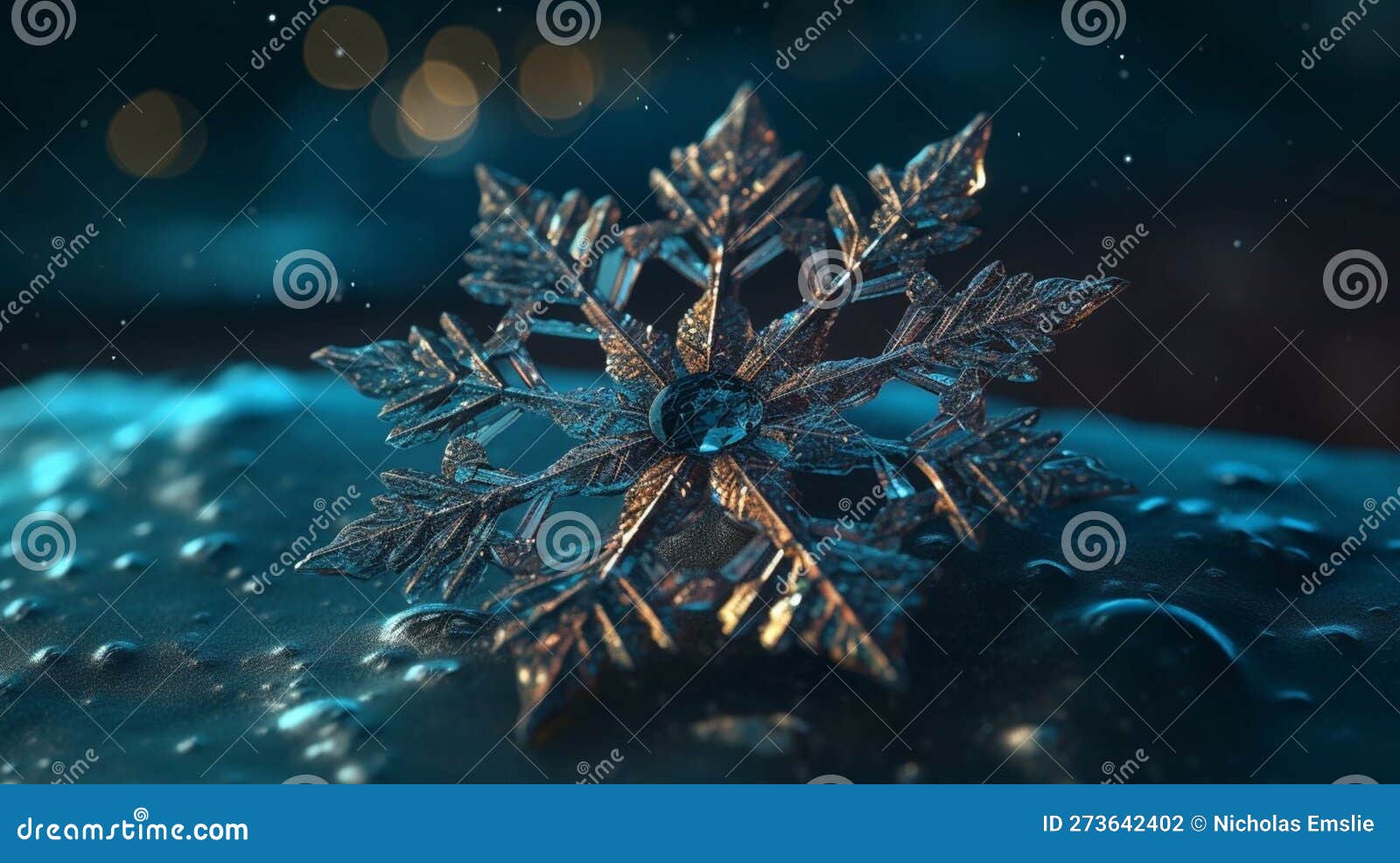 Snowflake Close Up Background for Graphic Design or PowerPoint ...