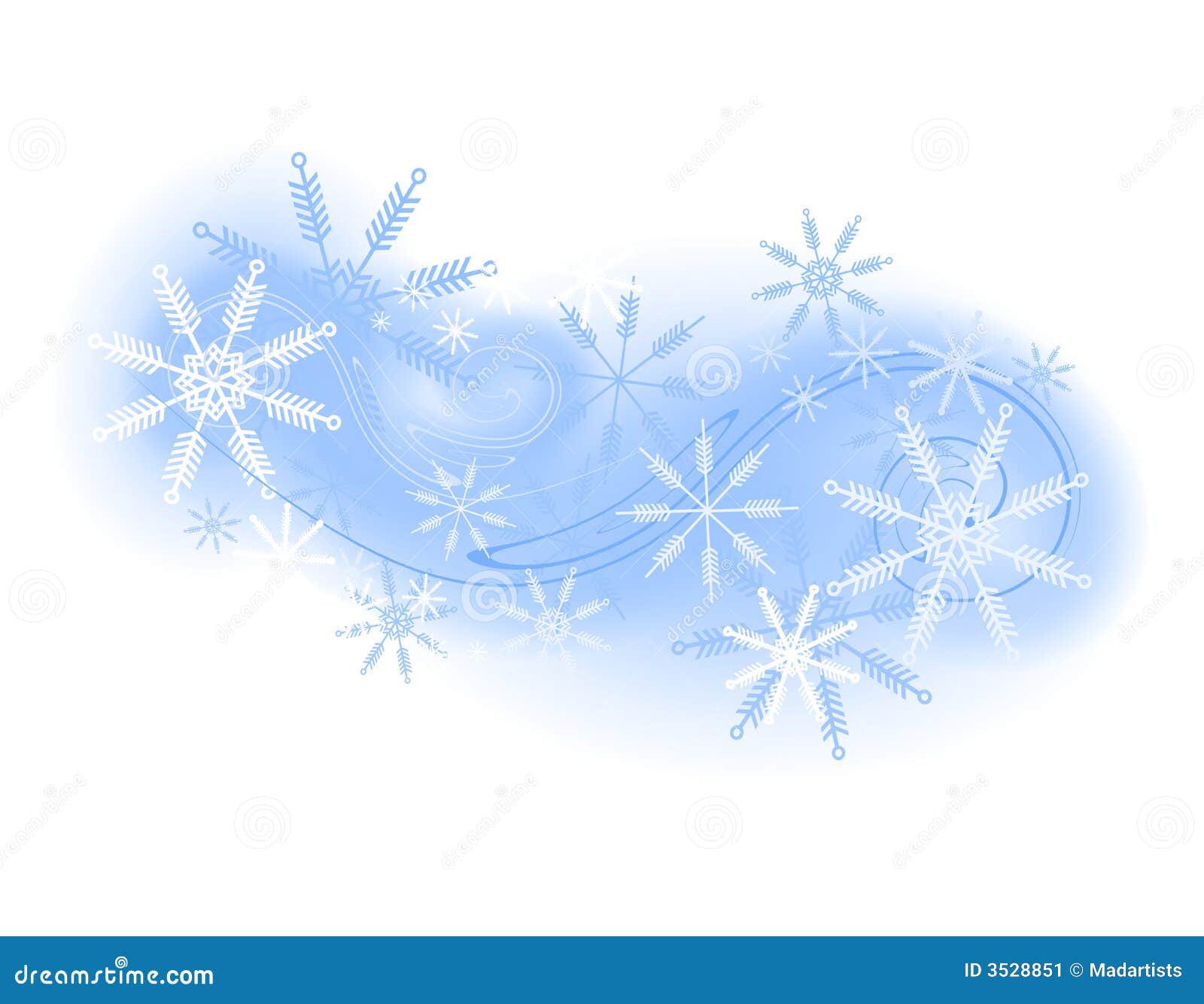 Snowflake Background or Logo Stock Illustration - Illustration of wisp ...