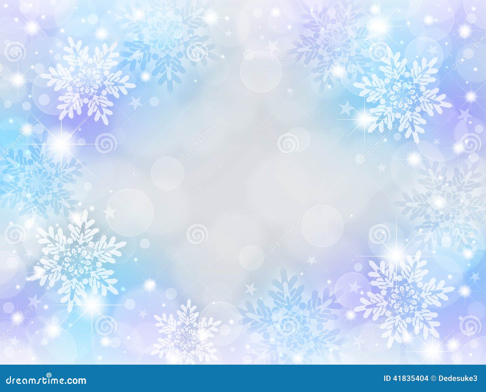 Snowflake Background With Transparent Snowflakes On Blue Background ...