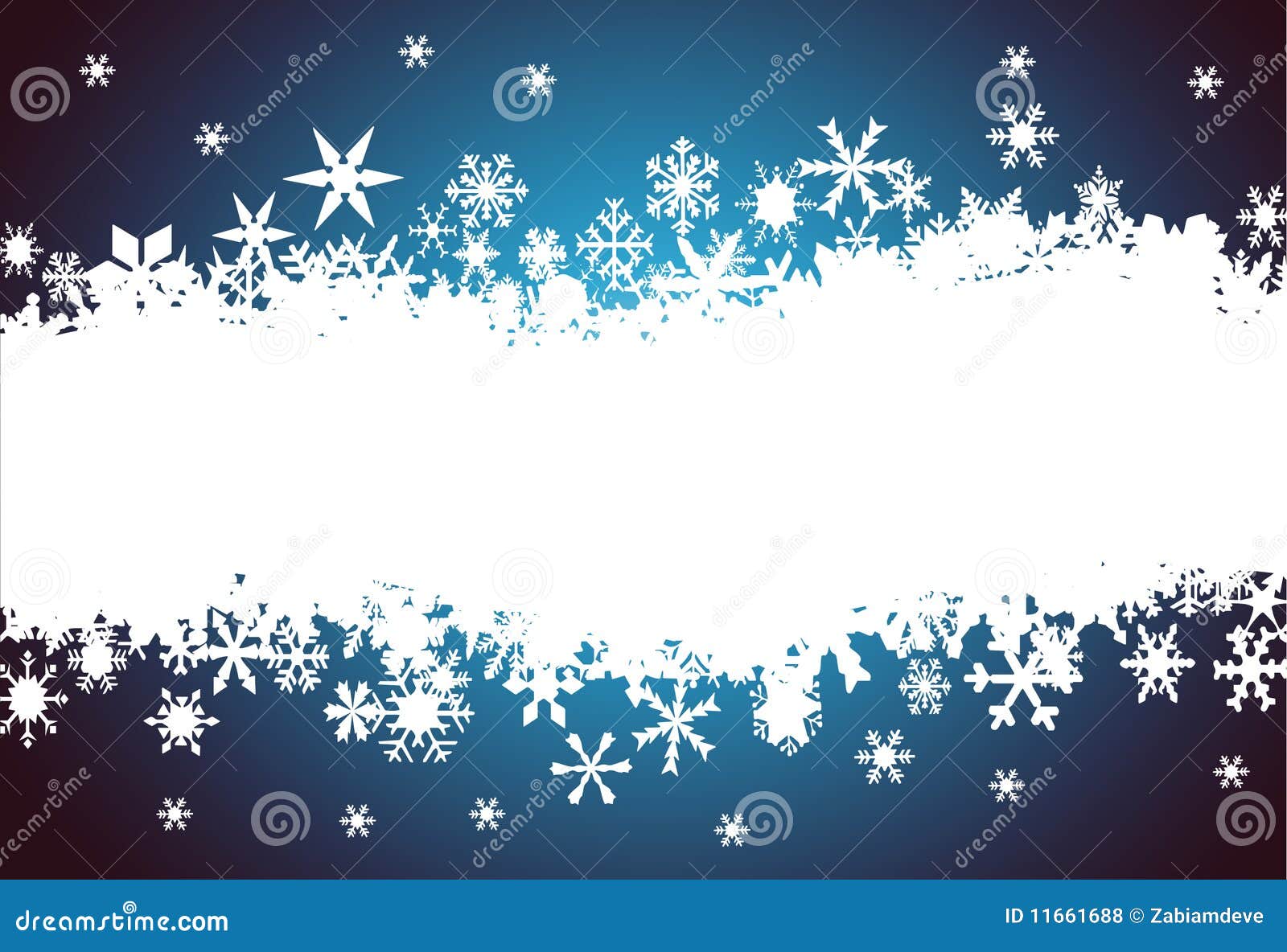 Snowflake Background with Place for Text Stock Vector - Illustration of ...
