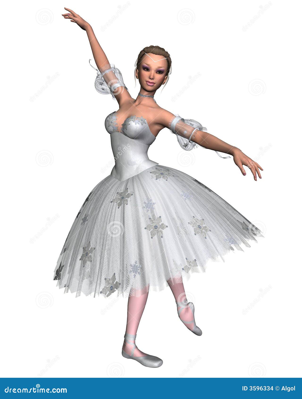 Snowflake Ballerina - 1 stock illustration. Illustration of dance - 3596334
