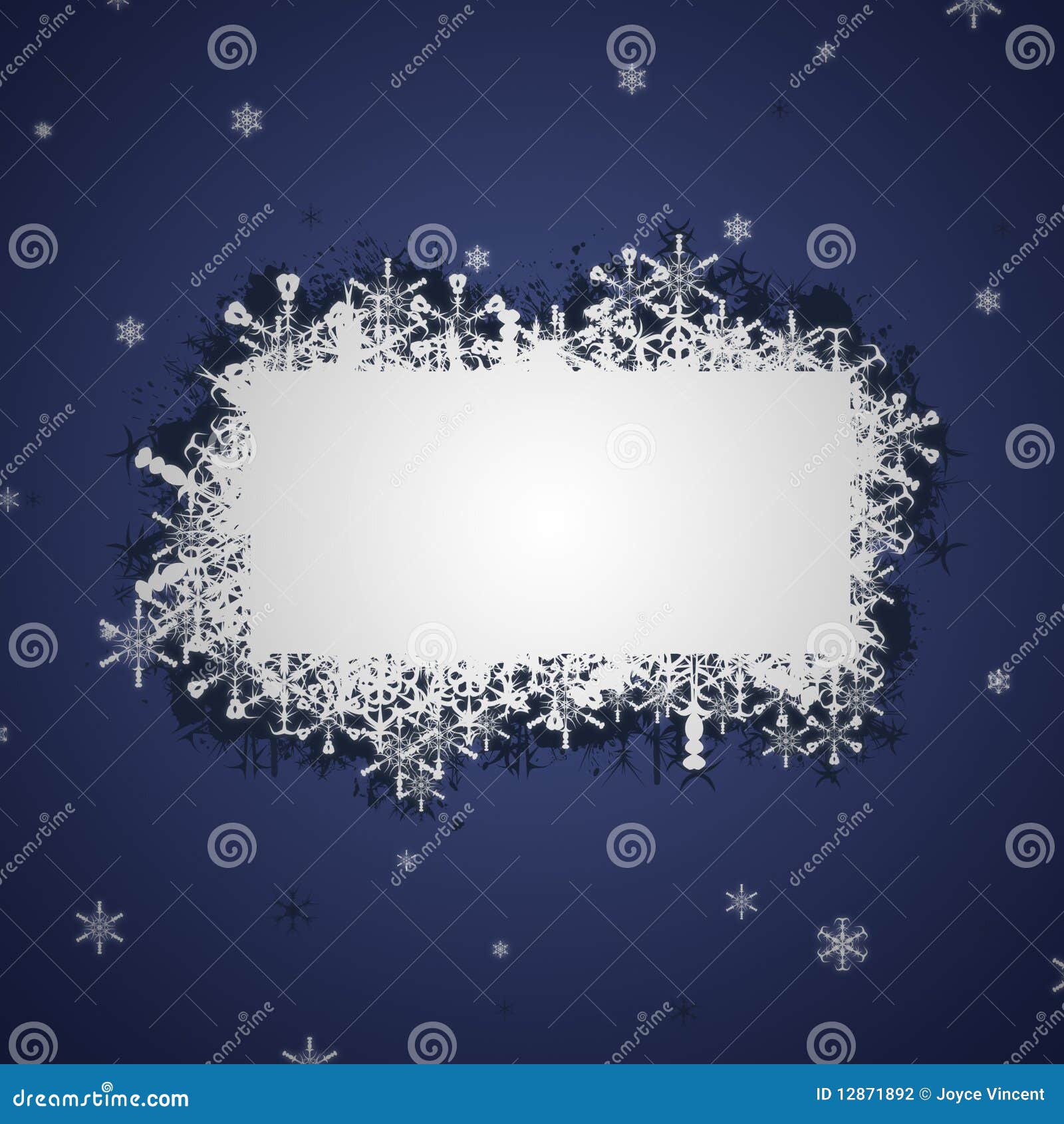 Snowflake Banner Illustration Stock Illustration - Illustration of snow ...