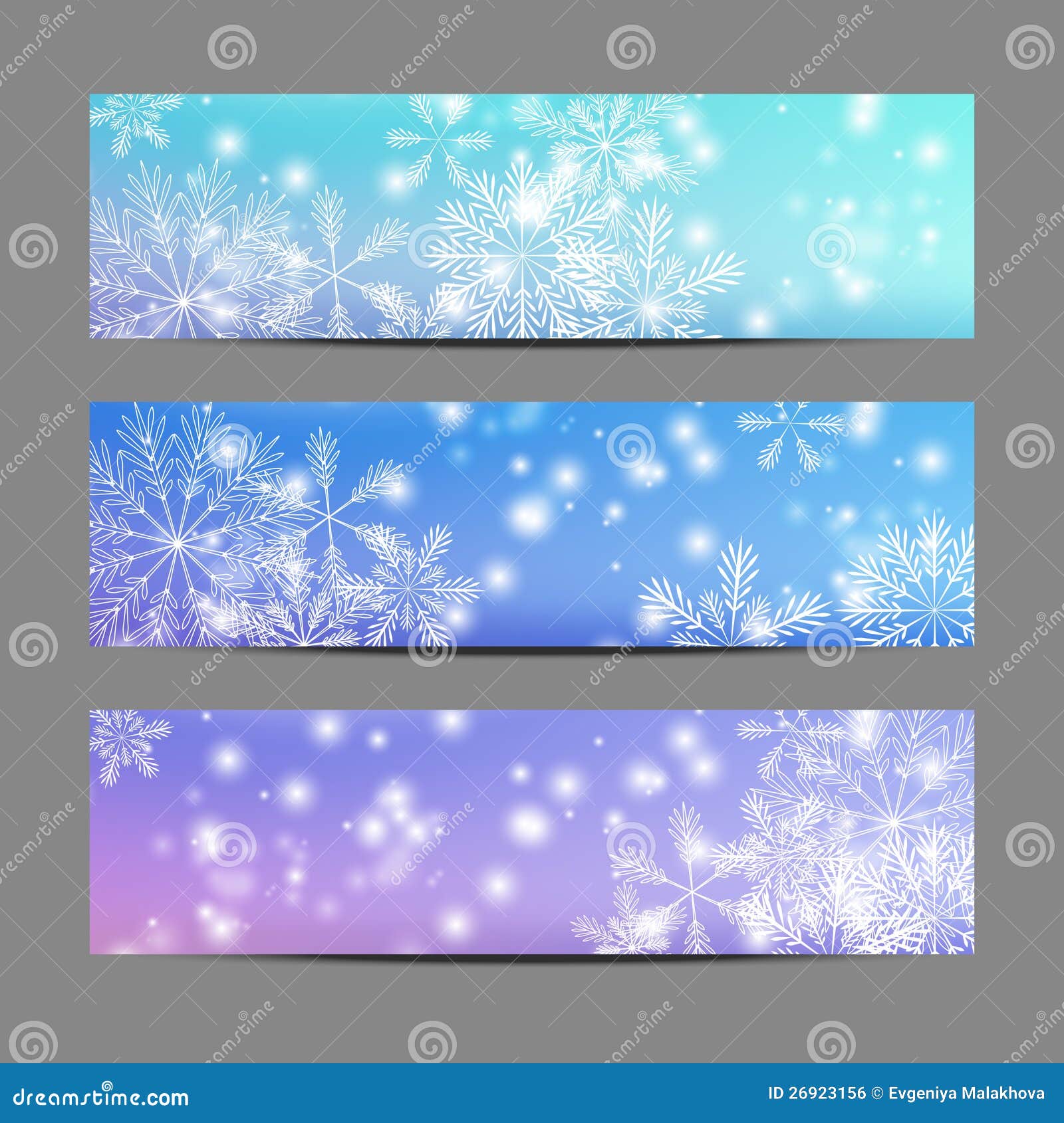 Snowflake banners stock vector. Illustration of decor - 26923156