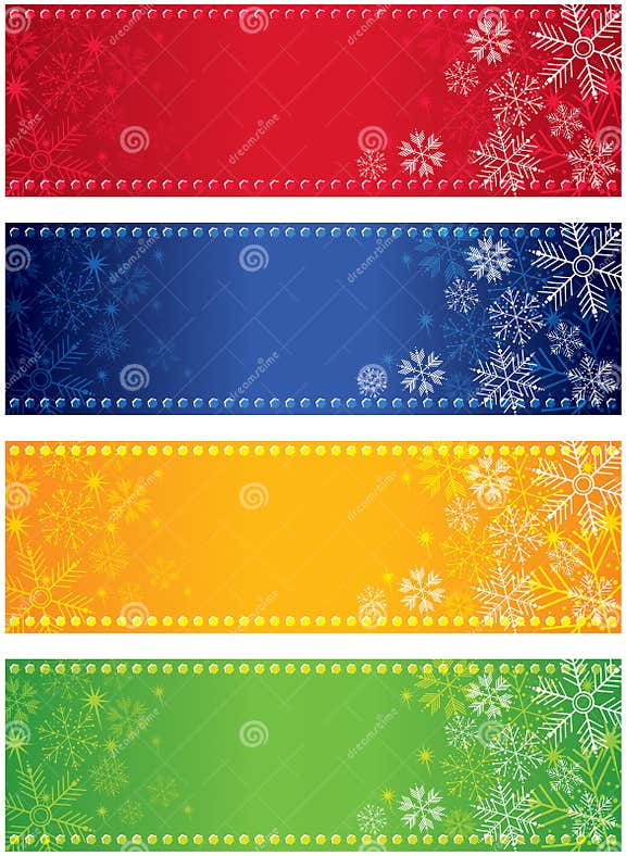 Snowflake Banners stock vector. Illustration of design - 27629263