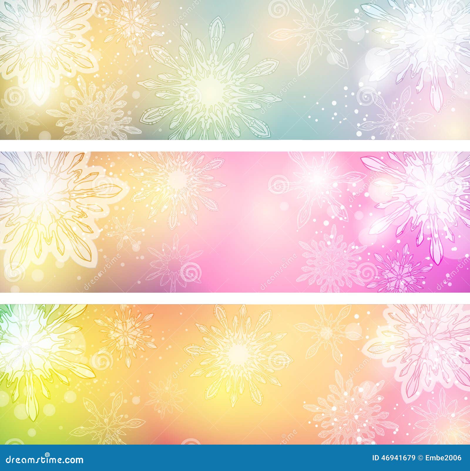 Snowflake Banners stock vector. Illustration of orange - 46941679