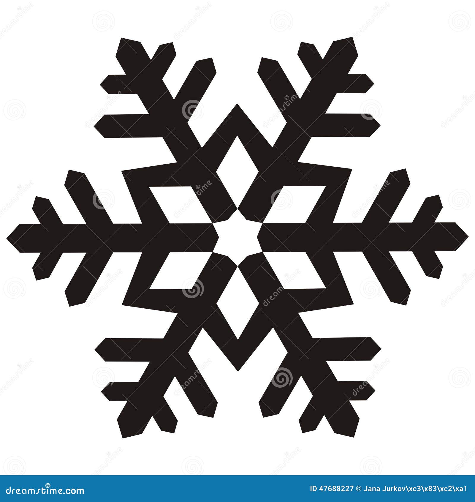 Snowflake Vector Black