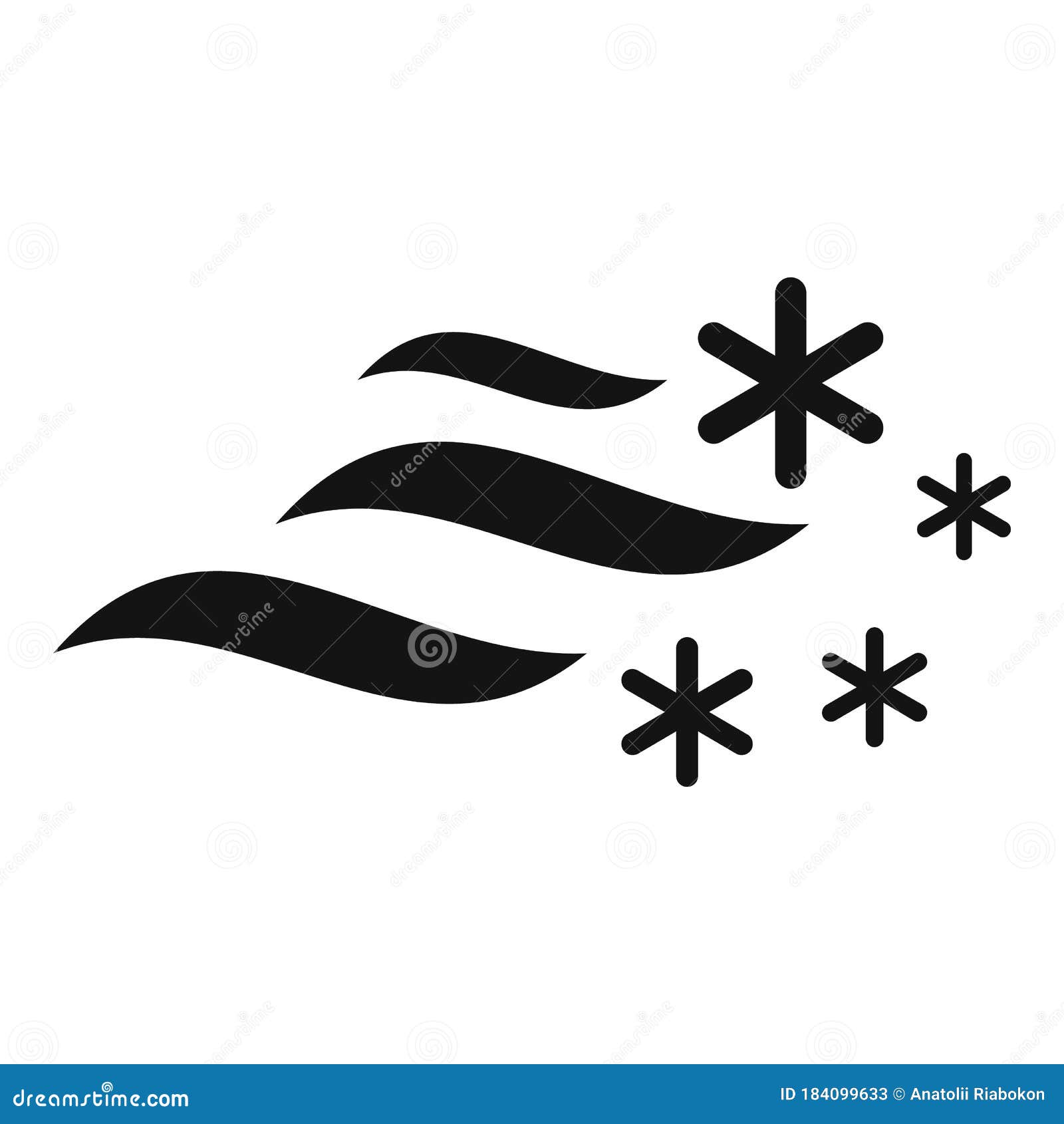 Snowflake Blizzard Icon, Simple Style Stock Vector - Illustration of ...