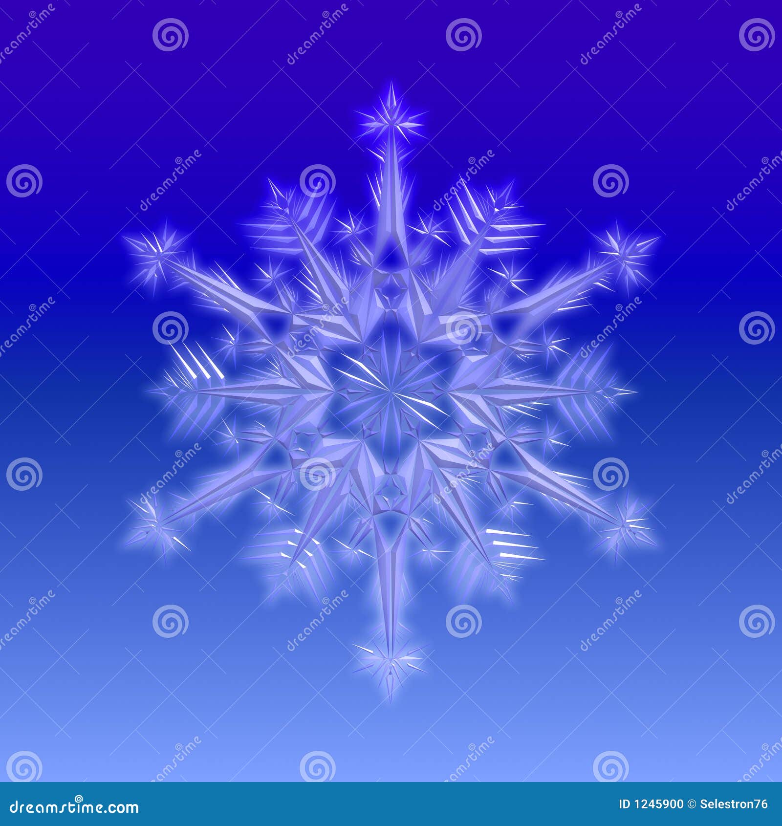 Snowflake on a blue stock illustration. Illustration of beauty - 1245900