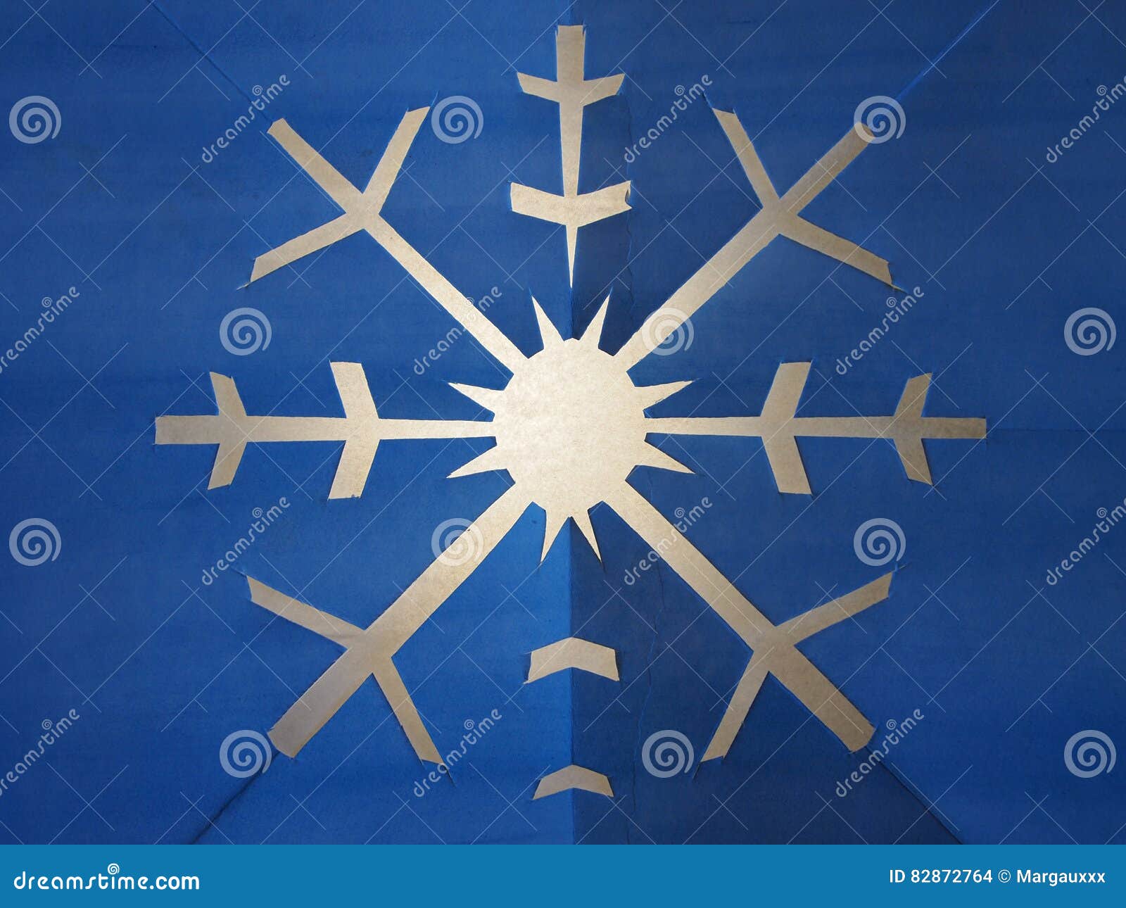 Snowflake Blue Watercolor Imprint Stamp On White Isolated Background ...