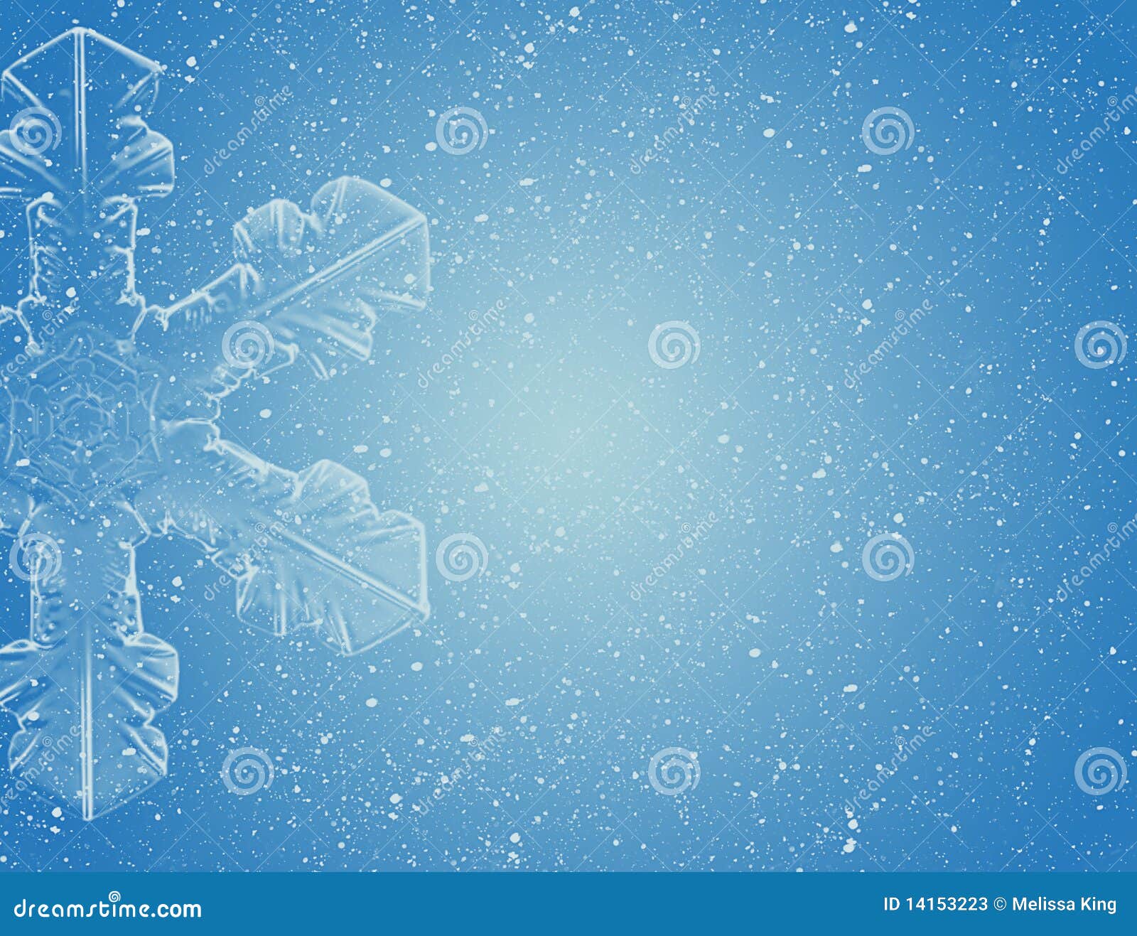 Snowflake on blue sky stock illustration. Illustration of macro - 14153223