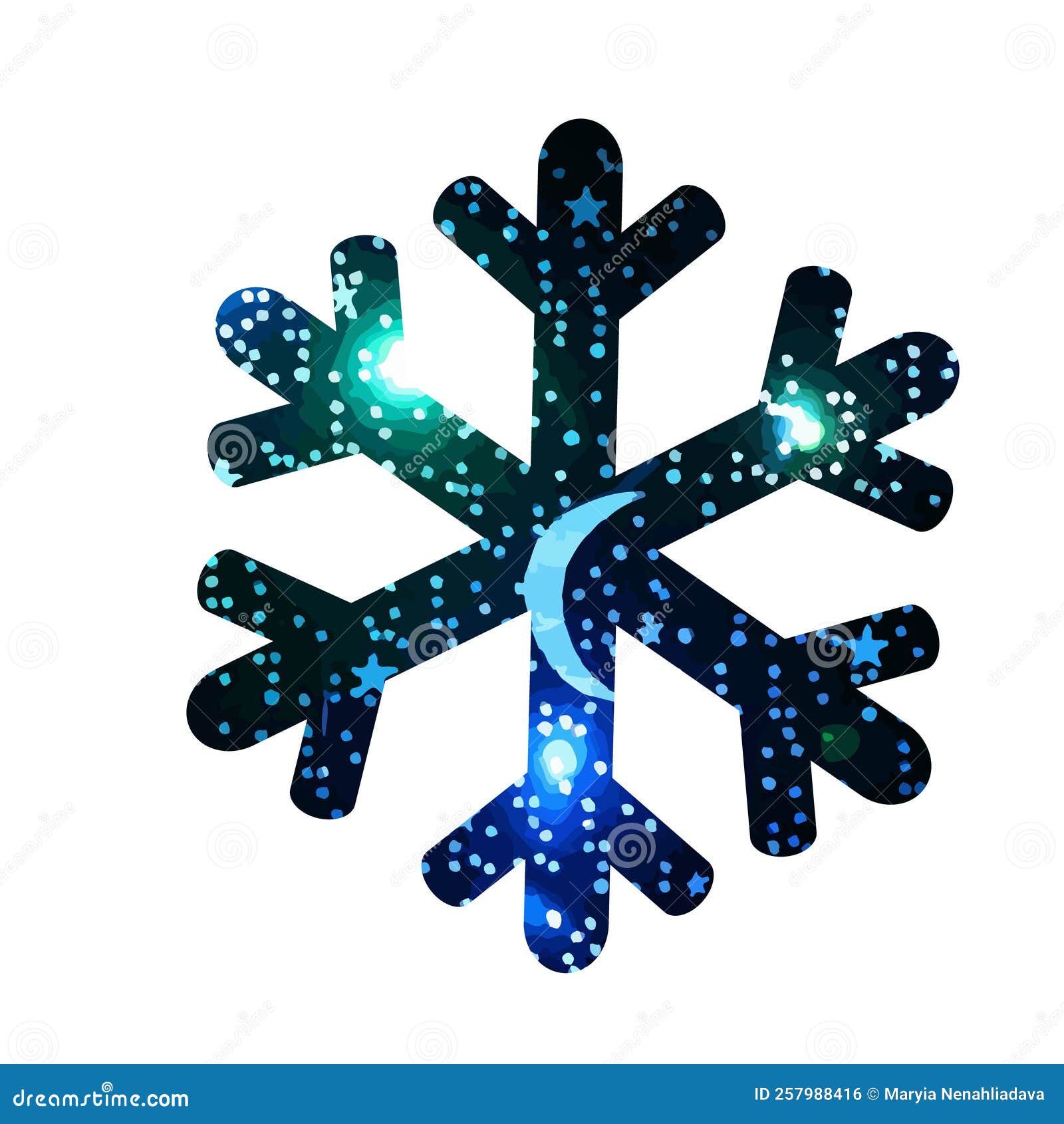 Snowflake Blue Starlight. Vector Illustration Stock Vector ...