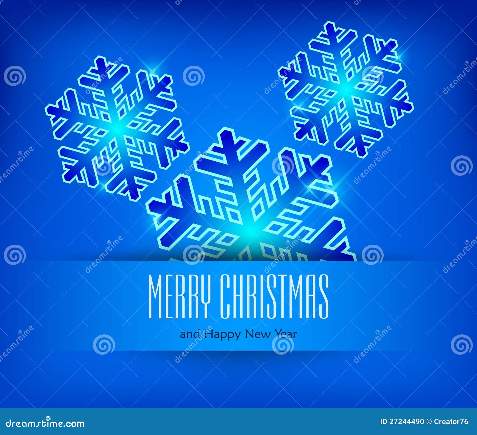 Snowflake in Blue & Text Stock Vector - Illustration of decoration ...