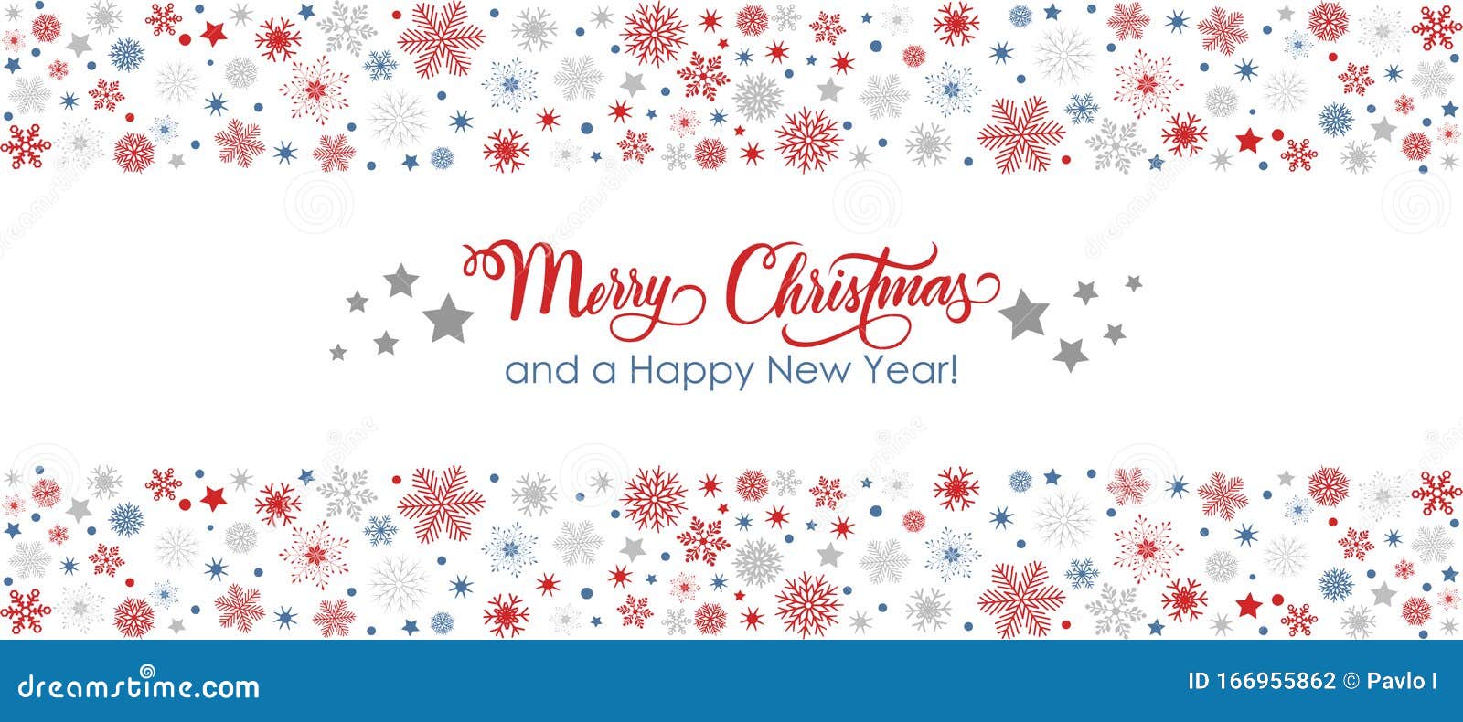 Snowflake Border Background Decoration for Christmas Card - Vector ...