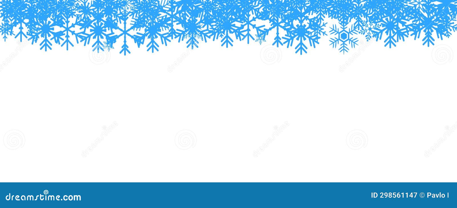 Snowflake Border Design, Ice Hanging at the Top - Vector Stock Vector ...
