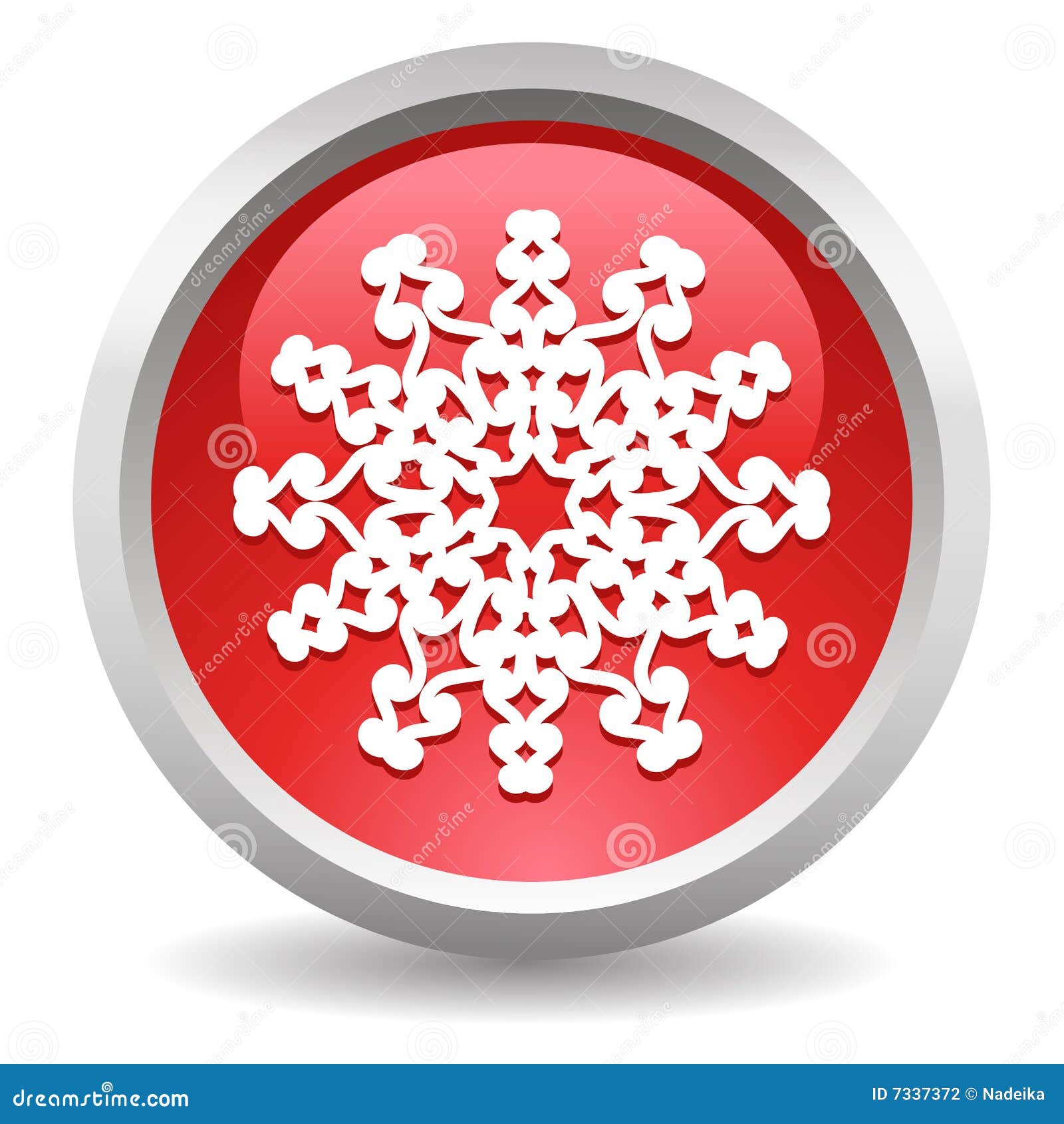 Snowflake button stock vector. Illustration of holiday - 7337372