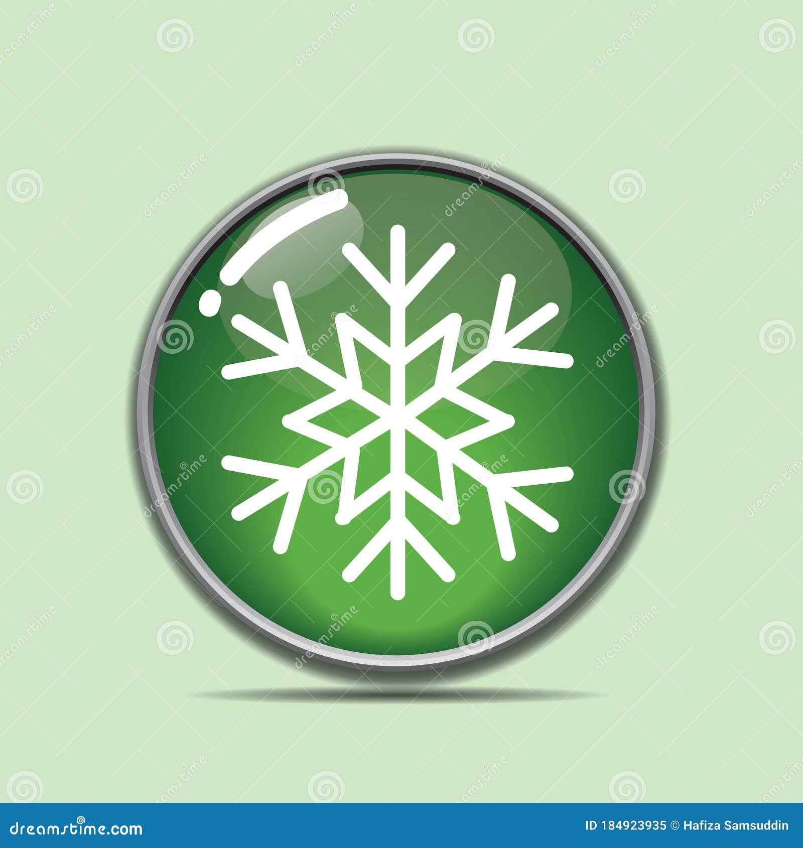 Snowflake Button. Vector Illustration Decorative Background Design ...