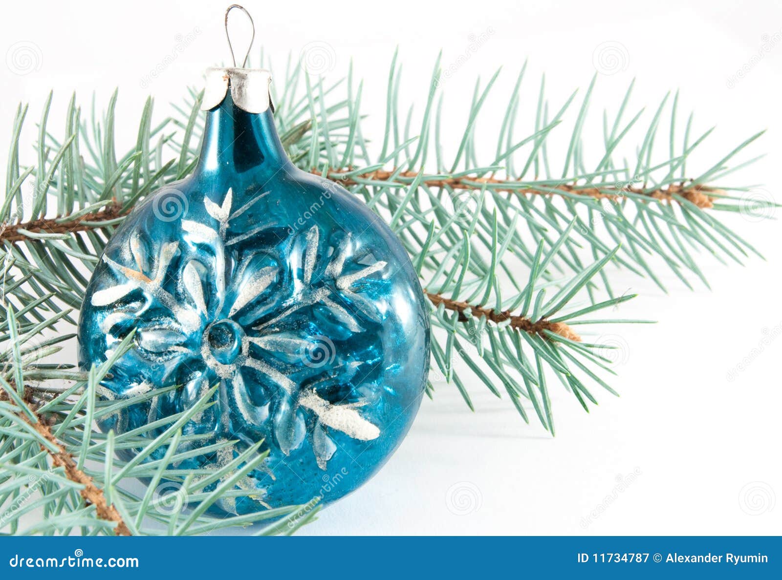 Snowflake Christmas ball stock image. Image of ball, glass - 11734787