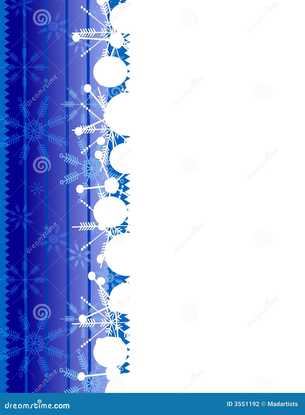 Snowflake Christmas Border 2 Stock Illustration - Illustration of left ...