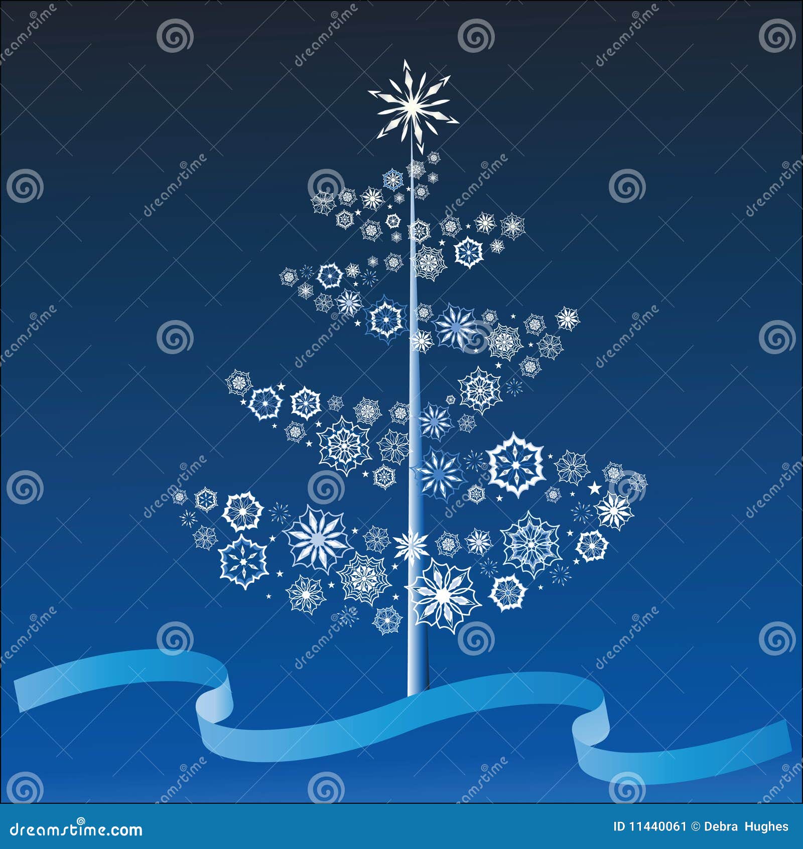 Snowflake Christmas tree stock vector. Illustration of curve - 11440061