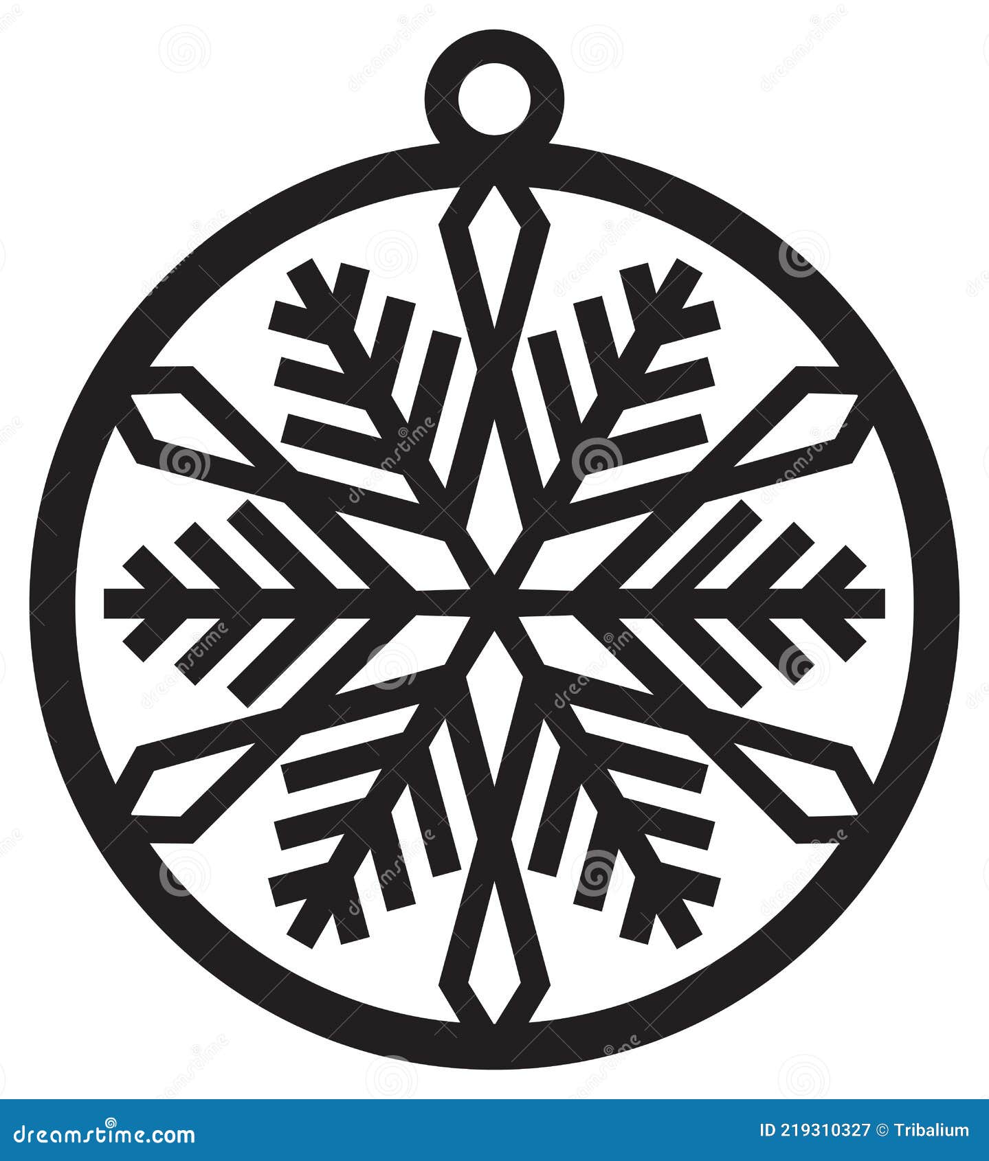 Snowflake circle design stock vector. Illustration of christmas - 219310327