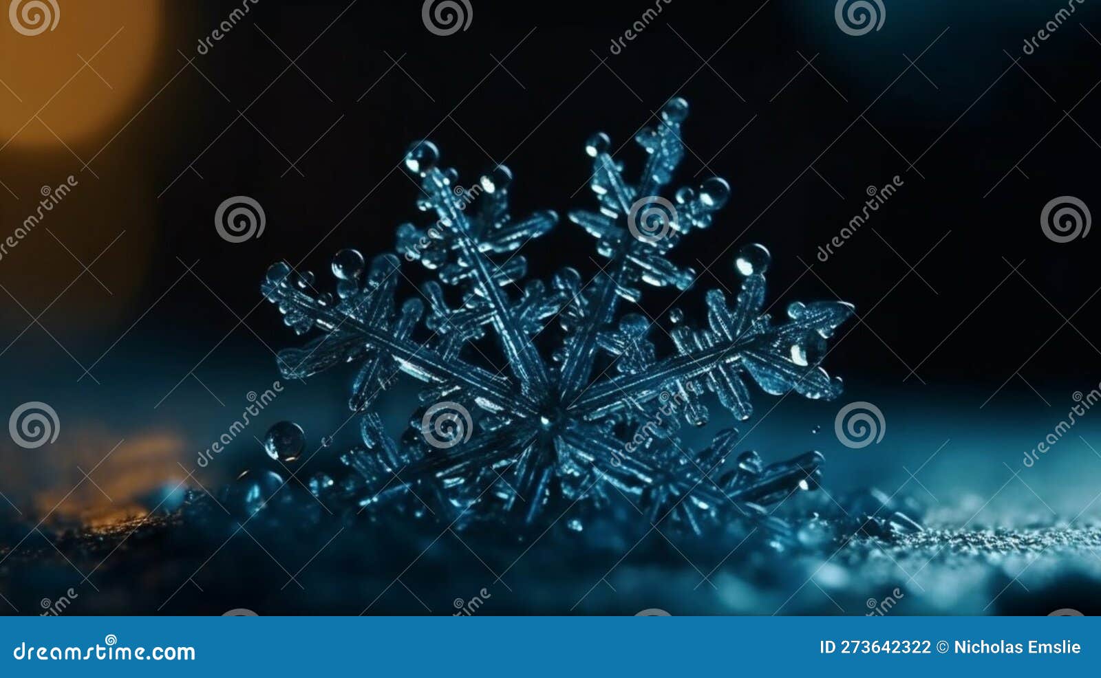 Snowflake Close Up Background for Graphic Design or PowerPoint ...