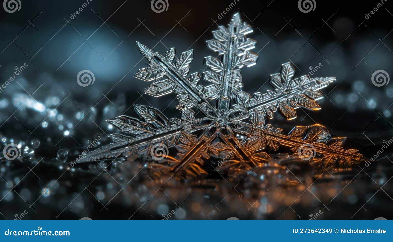Snowflake Close Up Background for Graphic Design or PowerPoint ...