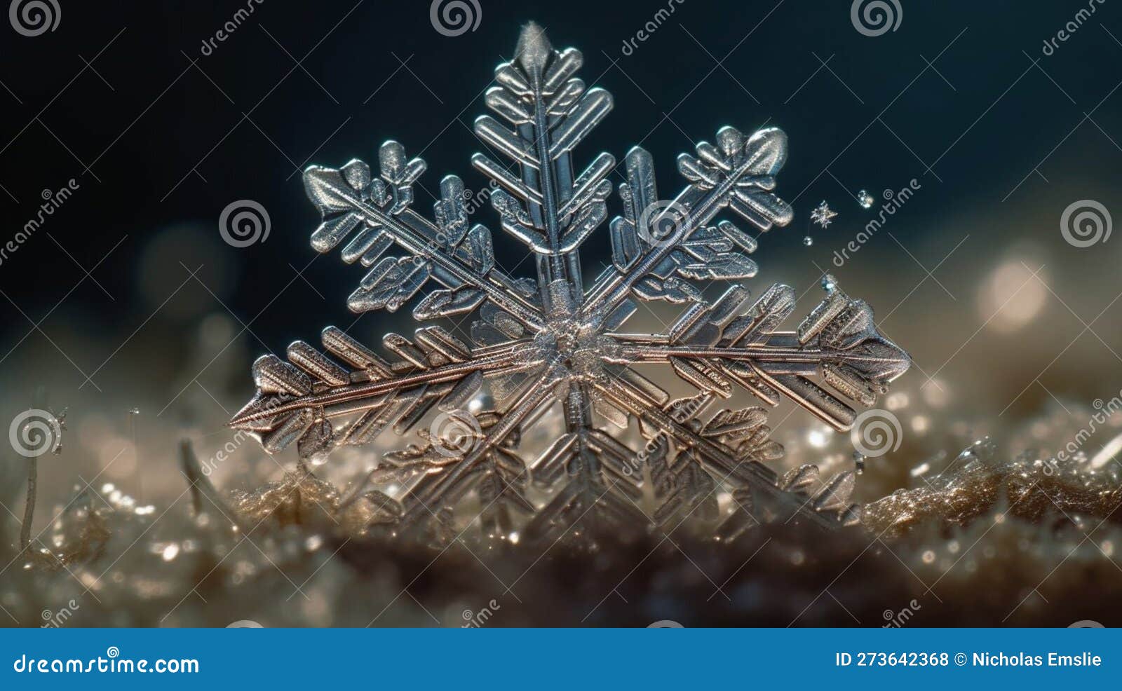 Snowflake Close Up Background for Graphic Design or PowerPoint ...