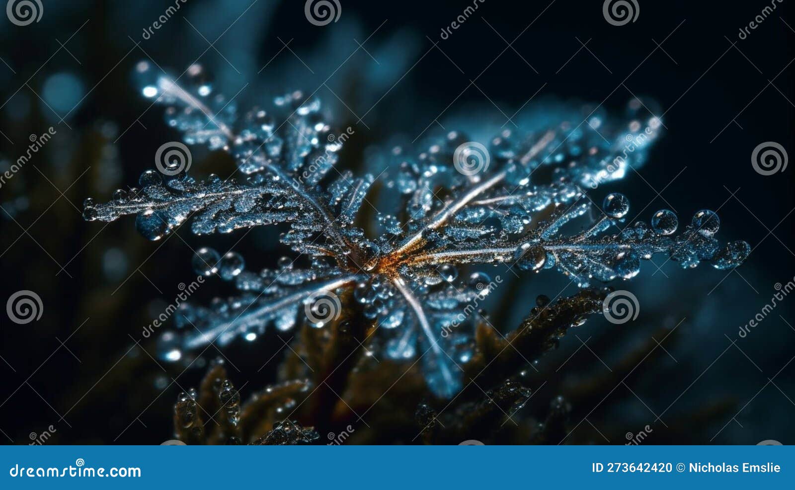 Snowflake Close Up Background for Graphic Design or PowerPoint ...