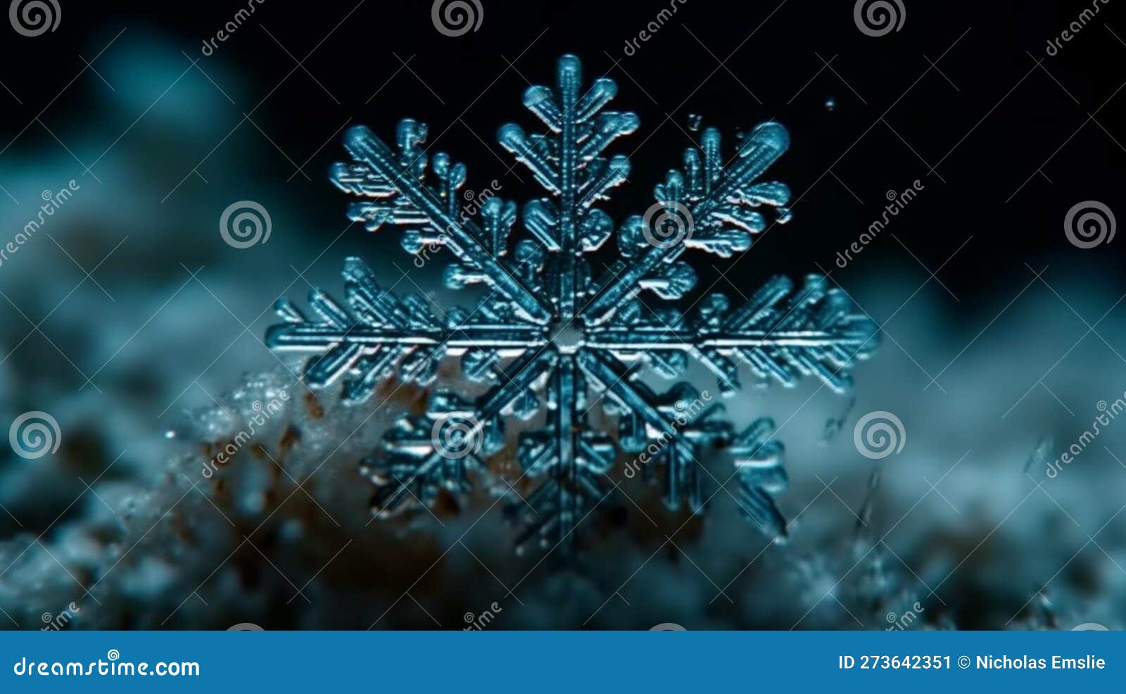 Snowflake Close Up Background for Graphic Design or PowerPoint ...
