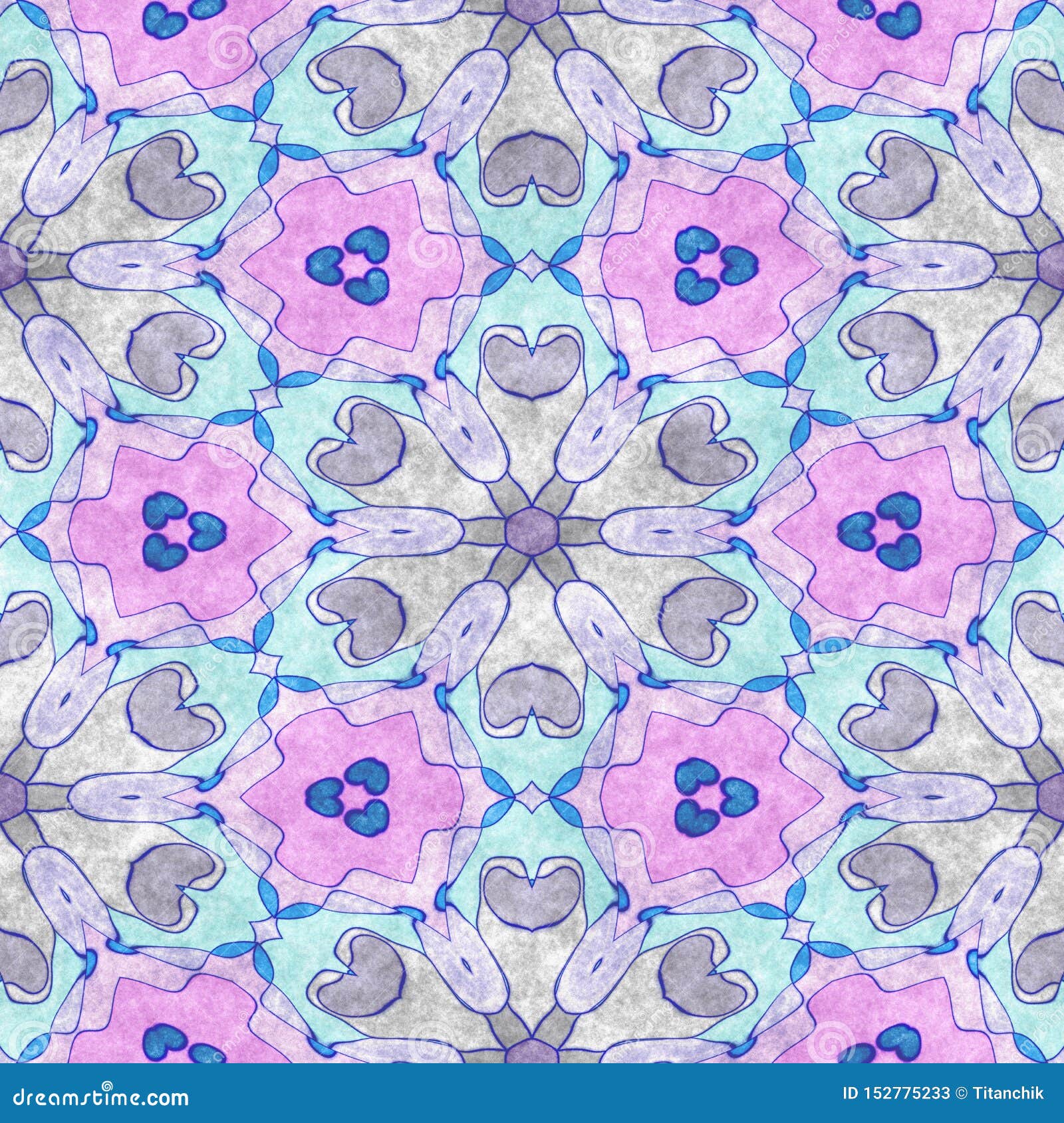 Snowflake- Crystal Background. Geometry Seamless Ornate Stock ...