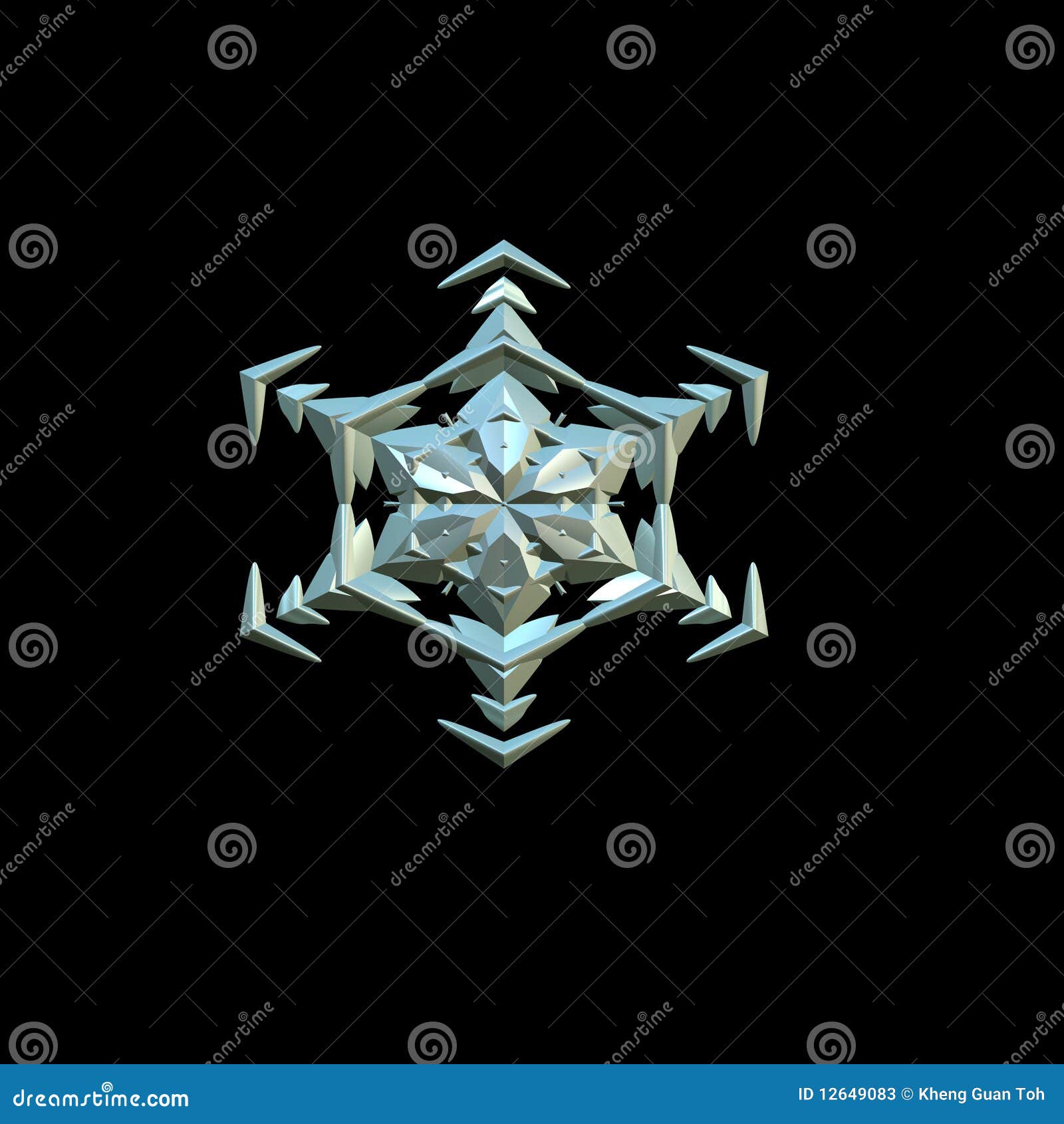 Snowflake Crystal Pattern Design Stock Illustration - Illustration of ...