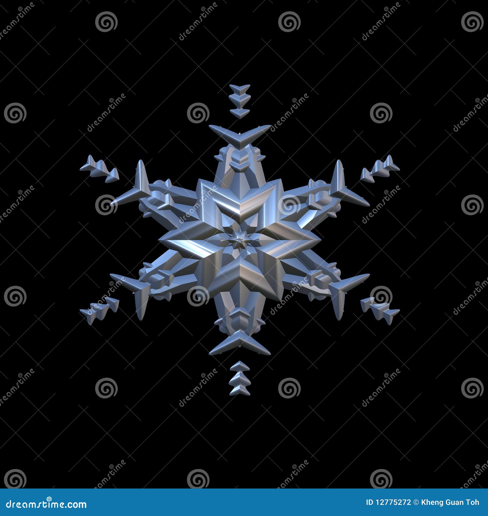 Snowflake Crystal Pattern Design Stock Illustration - Illustration of ...