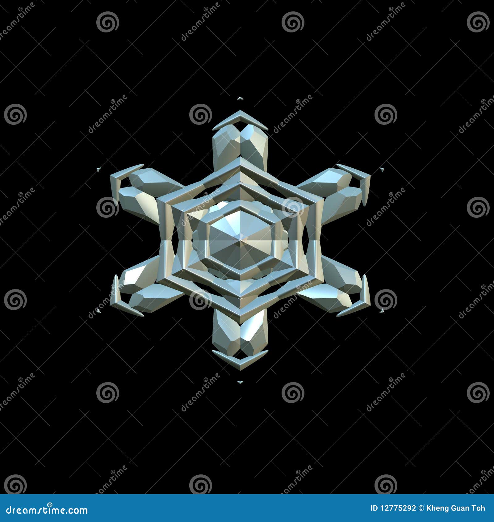 Snowflake Crystal Pattern Design Stock Illustration - Illustration of ...