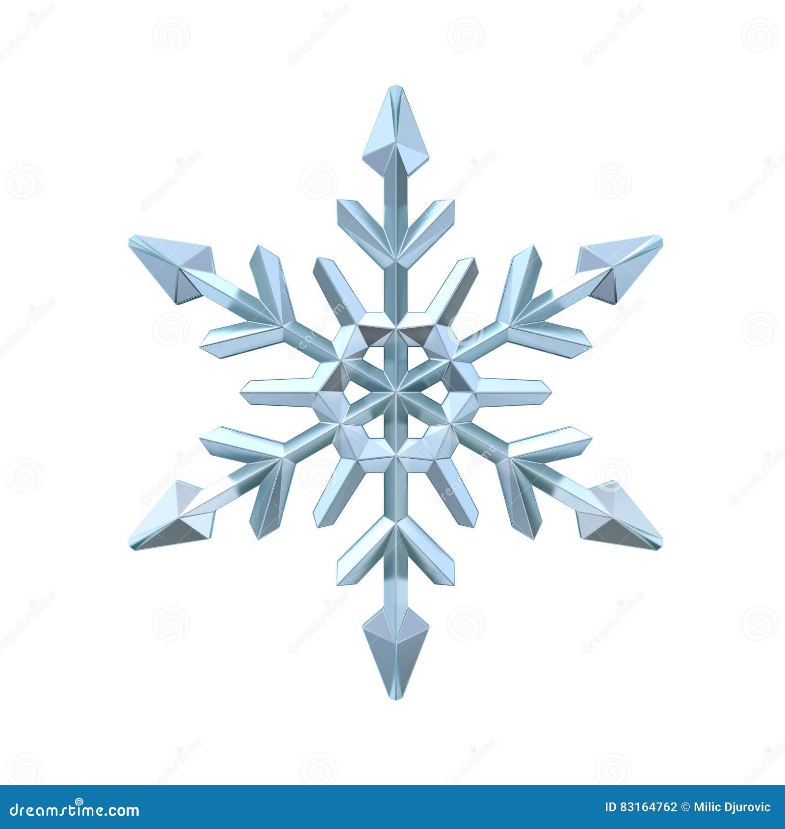 Snowflake 3D stock illustration. Illustration of render - 83164762