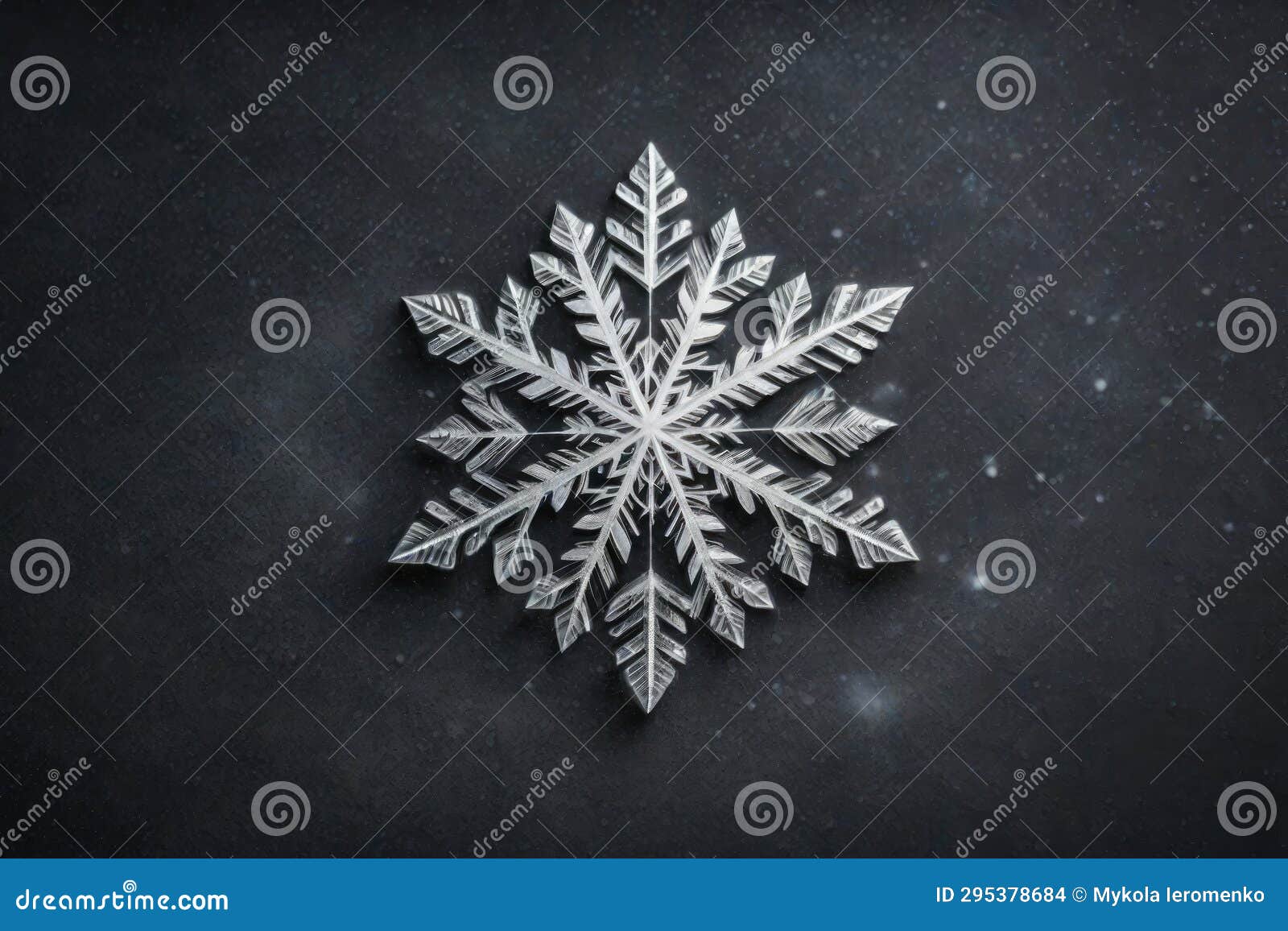 Snowflake on a Dark Background. Stock Photo - Image of texture, snow ...