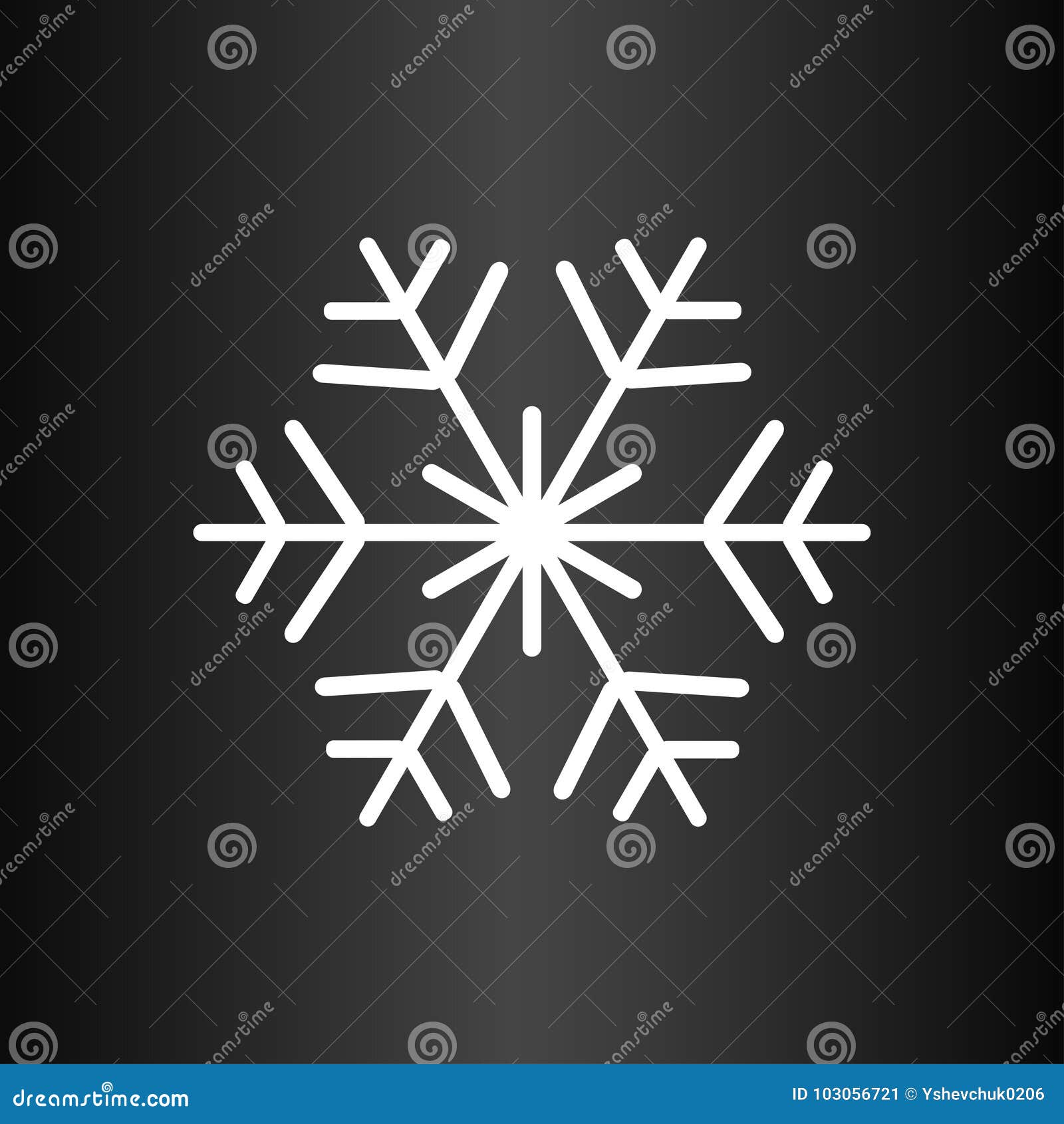 Snowflake on the Dark Background Stock Vector - Illustration of pine ...