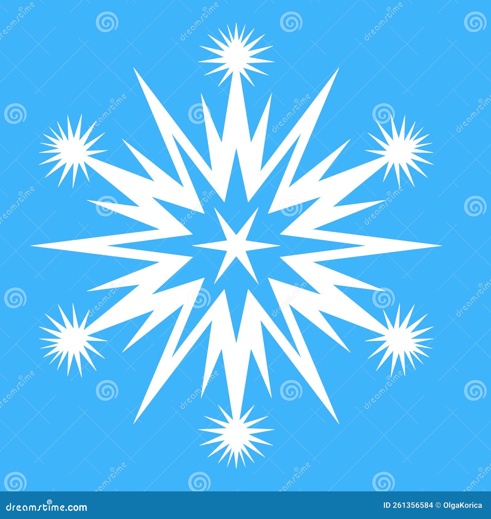Snowflake for Design, Star Spark in Snowflake Pattern Stock ...