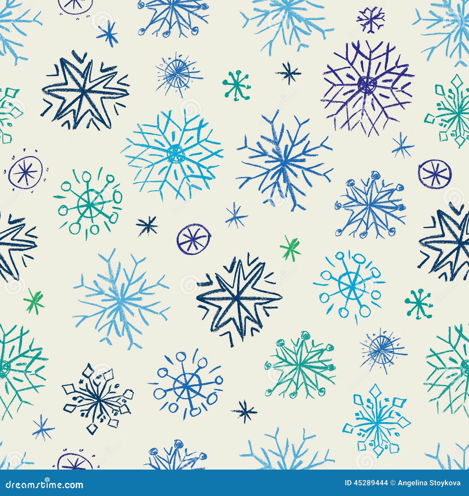 Snowflake doodles pattern stock vector. Illustration of decoration ...