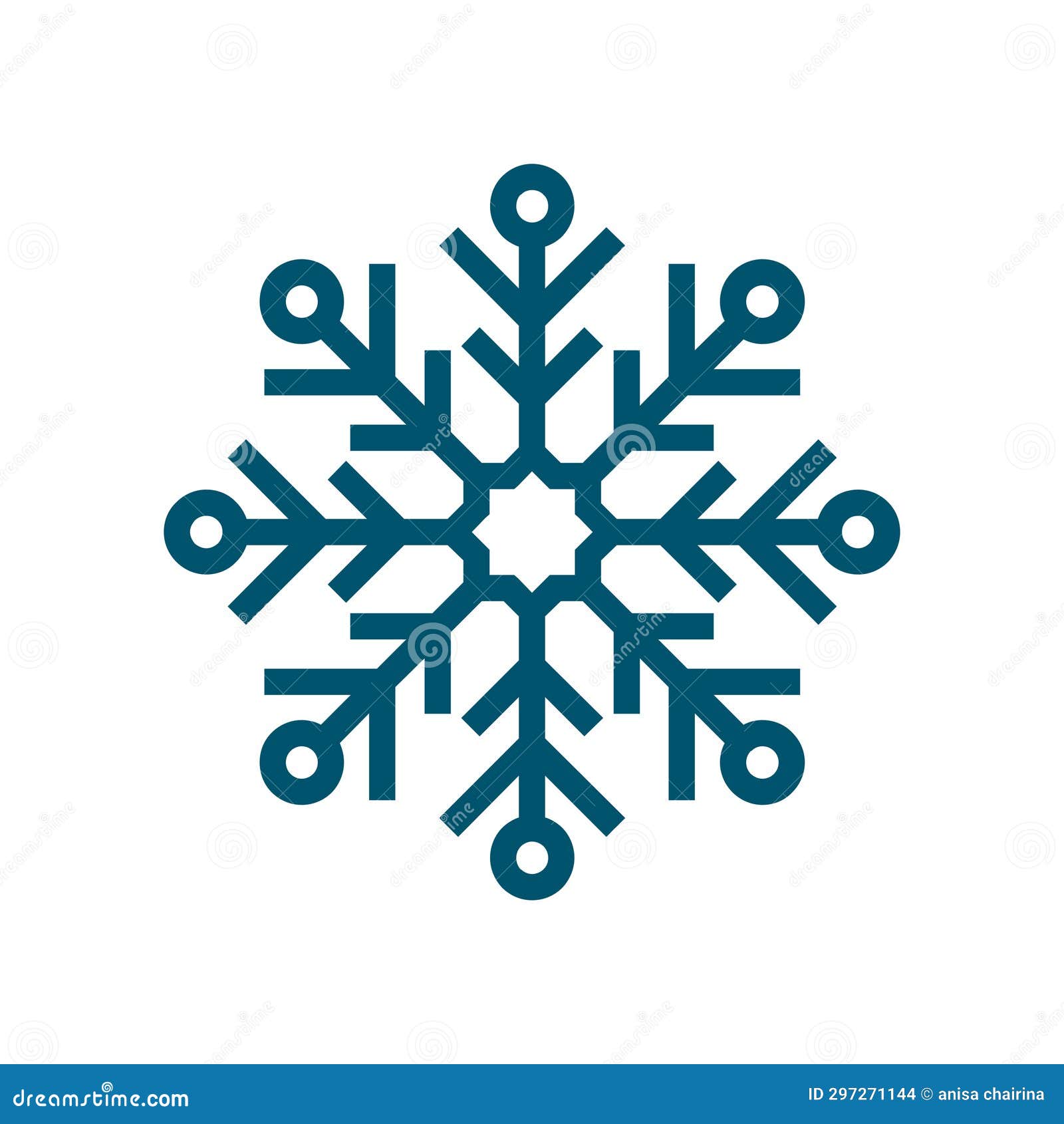 Snowflake Element Vector Flat Design Stock Vector - Illustration of ...