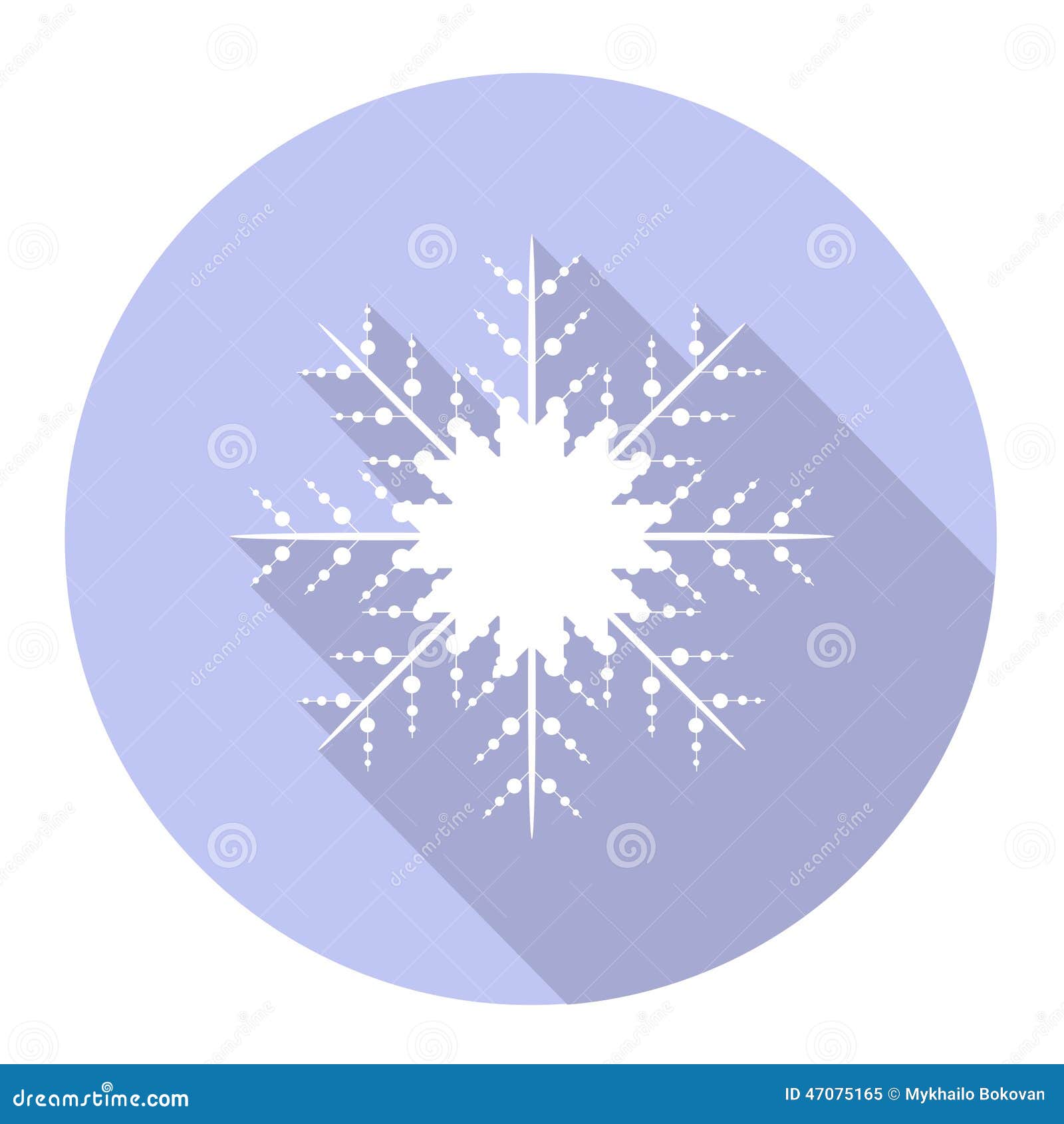 Snowflake flat icon stock vector. Illustration of cooling - 47075165