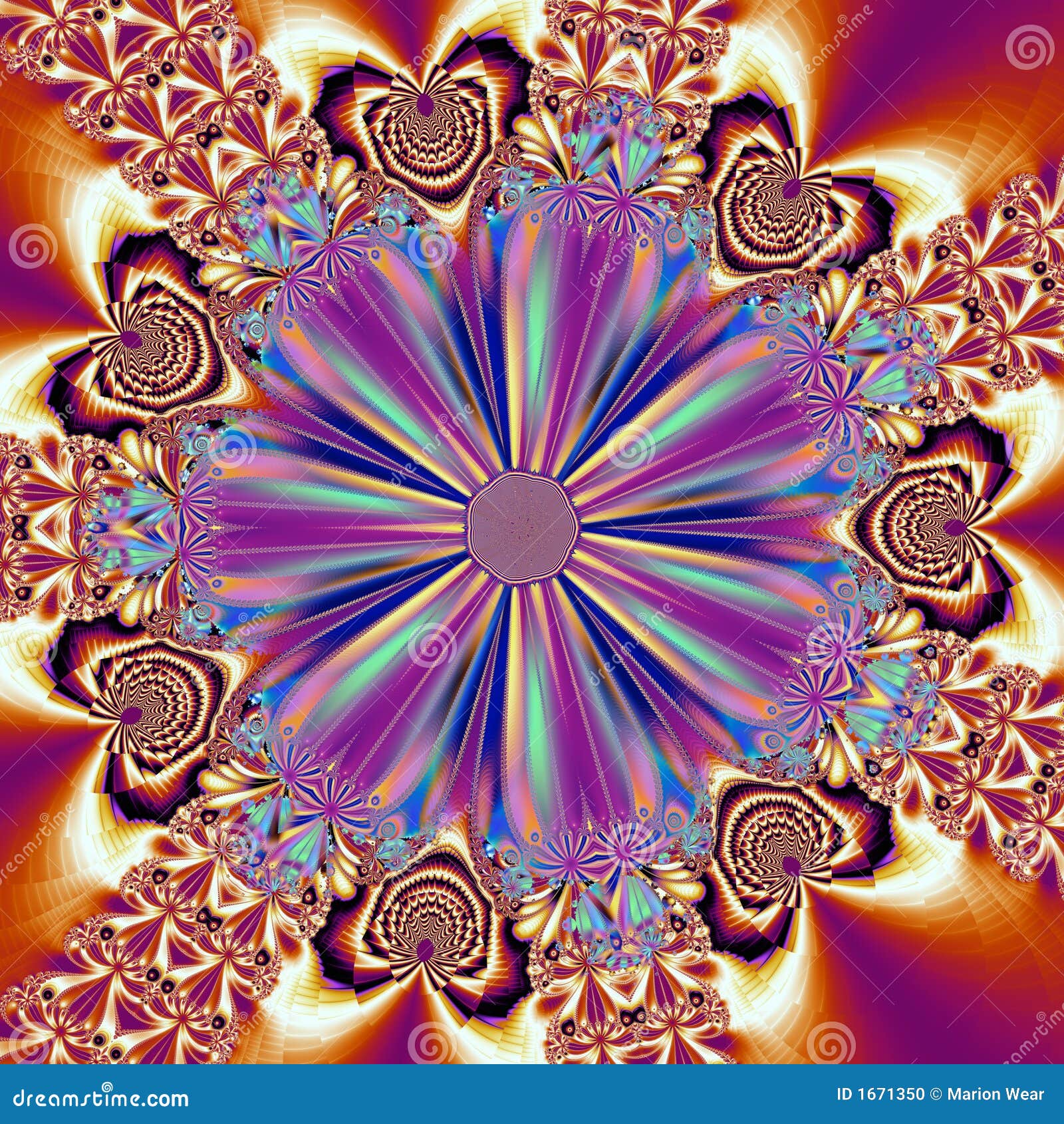 Snowflake Fractal Pattern Stock Photo - Image: 1671350