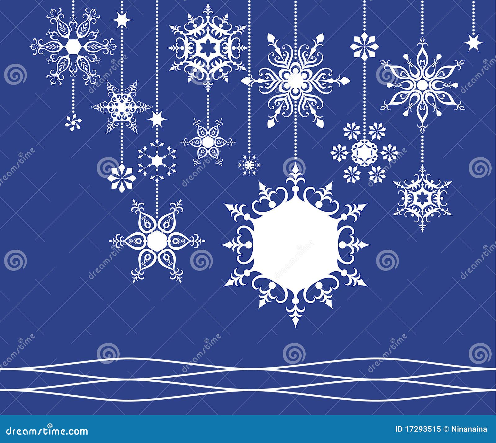 Snowflake frame stock vector. Illustration of abstract - 17293515