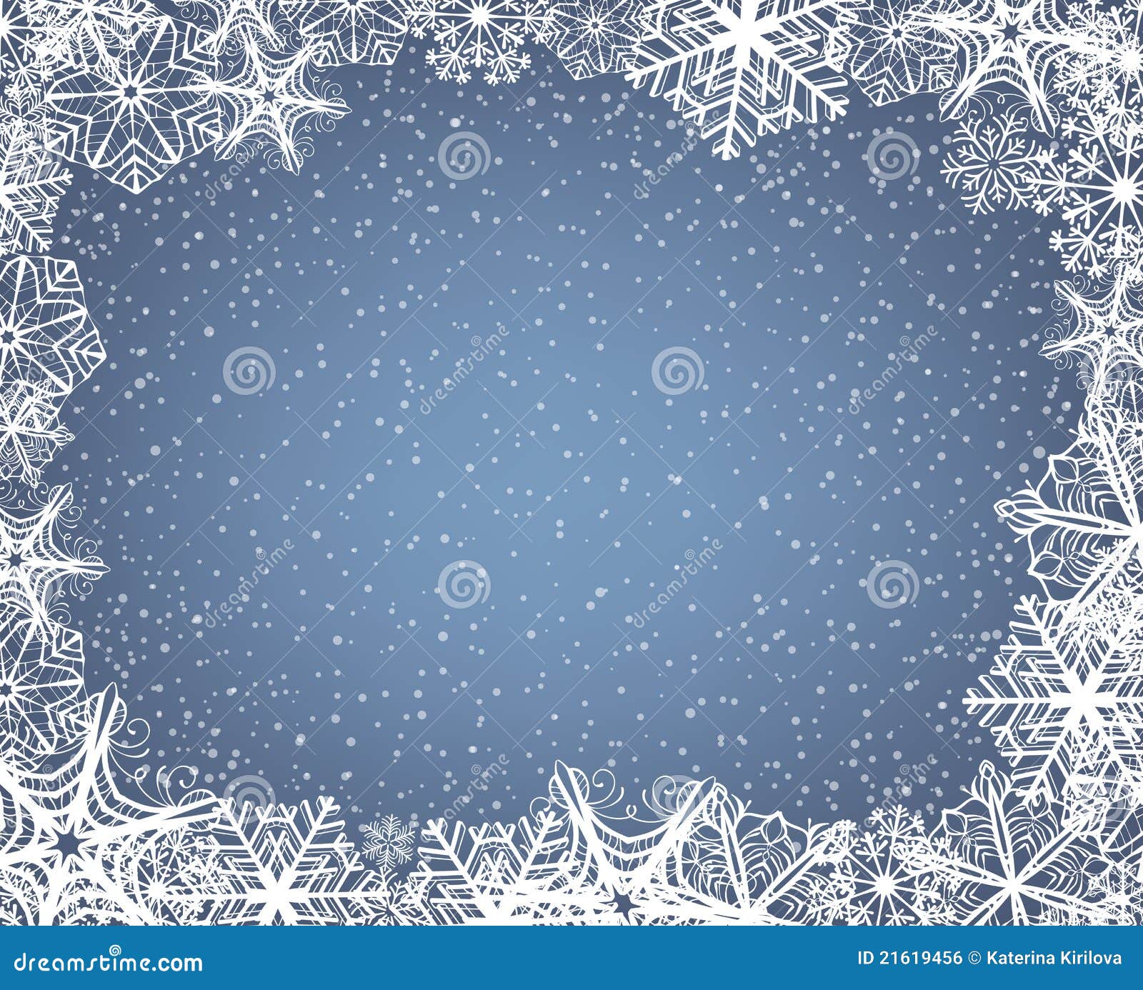 Snowflake frame stock vector. Illustration of snowflake - 21619456