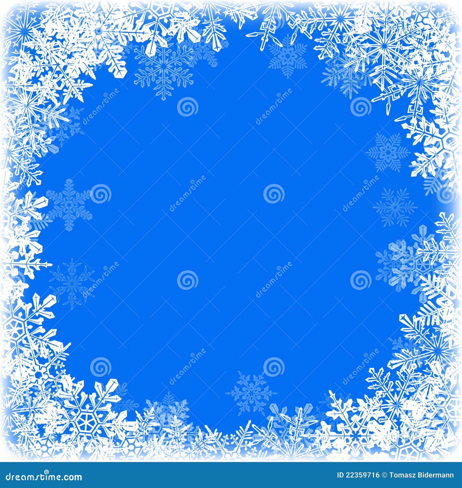 Snowflake frame stock illustration. Illustration of december - 22359716