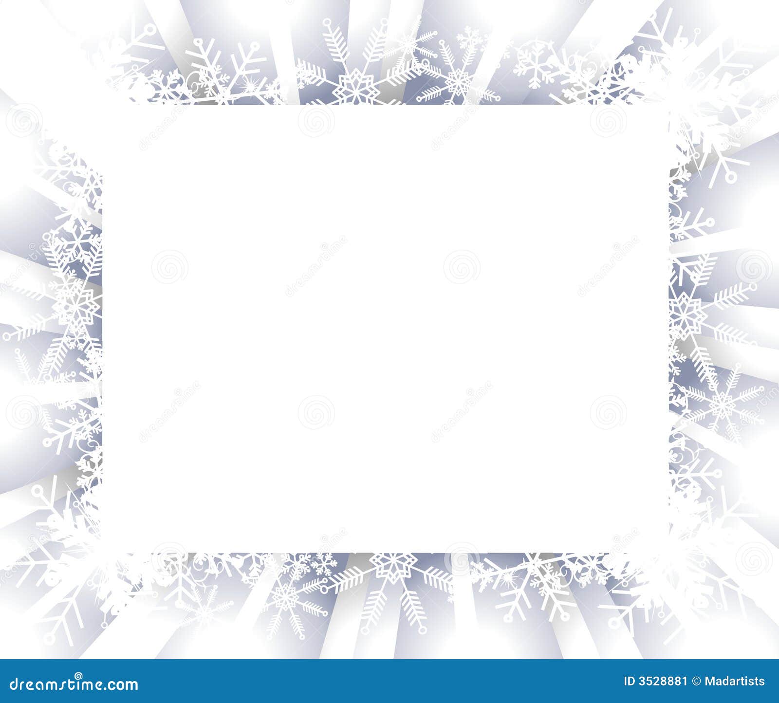 Snowflake Frame or Border stock illustration. Illustration of unique ...